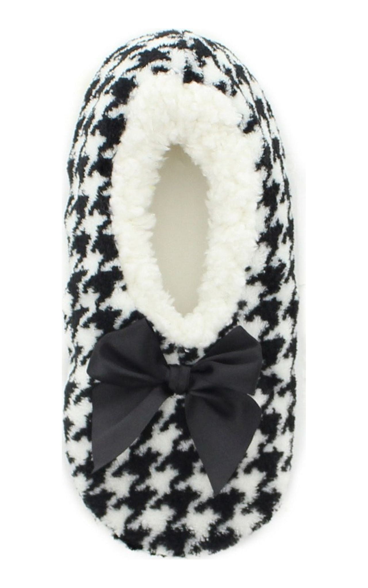 MeMoi Houndstooth Sherpa Lined Slippers - Womens - Female - Walmart.com