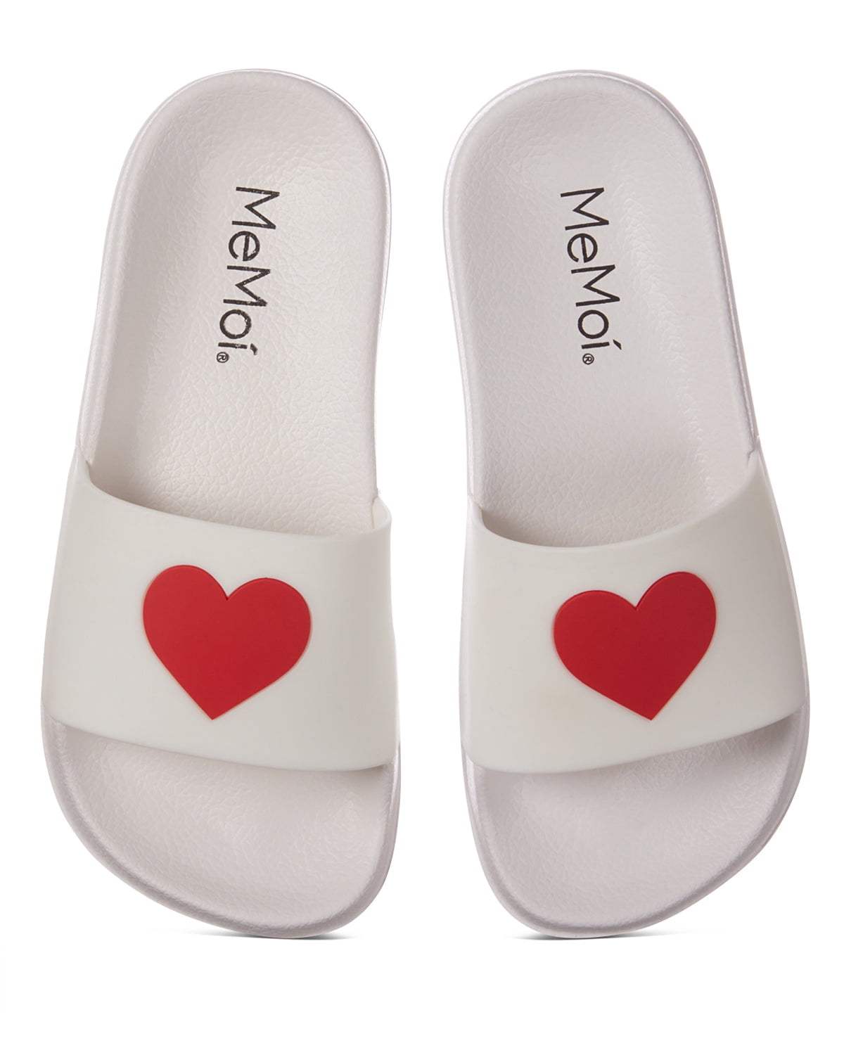 MeMoi Kids' Heart Slides (XXL, White) - Walmart.com