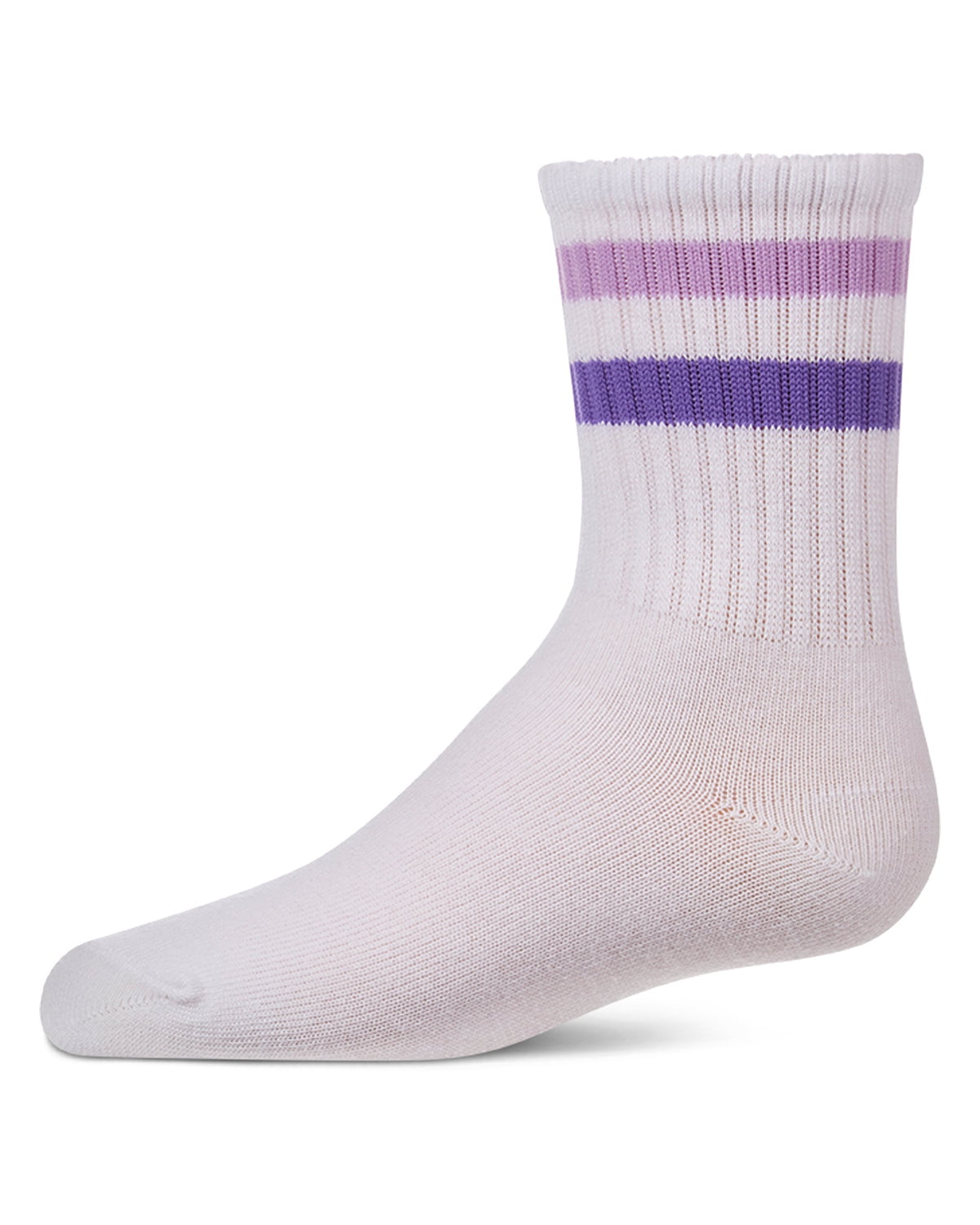 MeMoi Kids Ribbed Double-Stripe Cotton-Blend Varsity Crew Socks - Girls ...