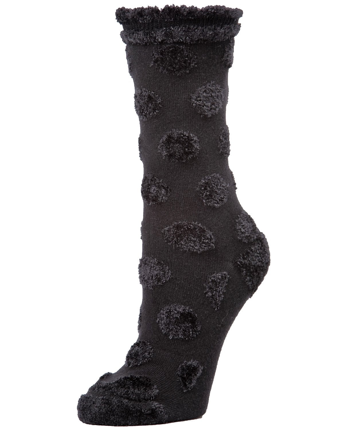 MeMoi Laghetto Fuzzy Polka Dot Cotton Blend Crew Socks - Womens ...