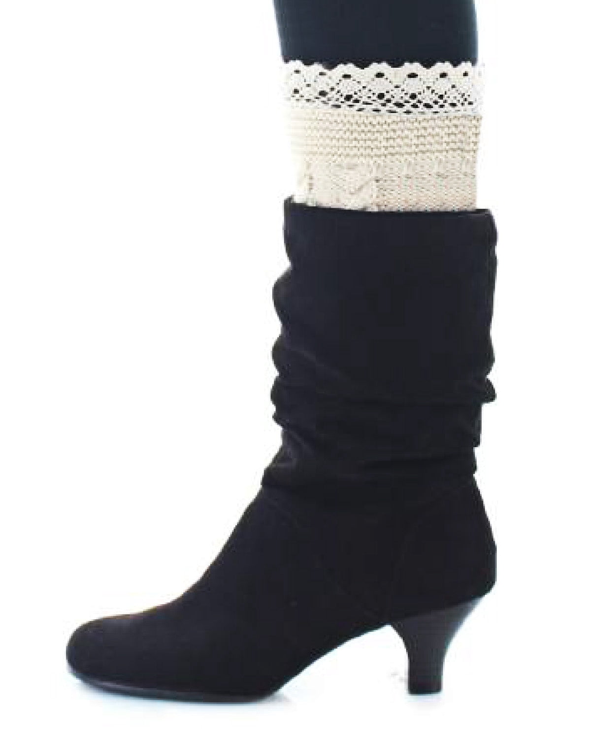 MeMoi Lattice Lace and Crochet Boot Topper - Womens - Female, One Size ...