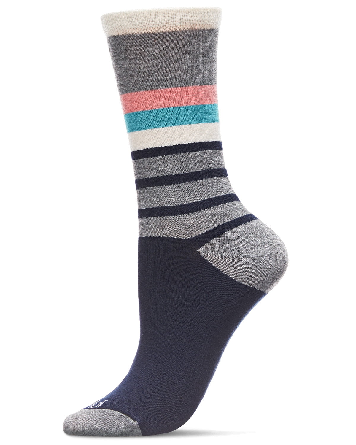 MeMoi Leg Stripes Bamboo Blend Crew Sock - Mens - Male - Walmart.com
