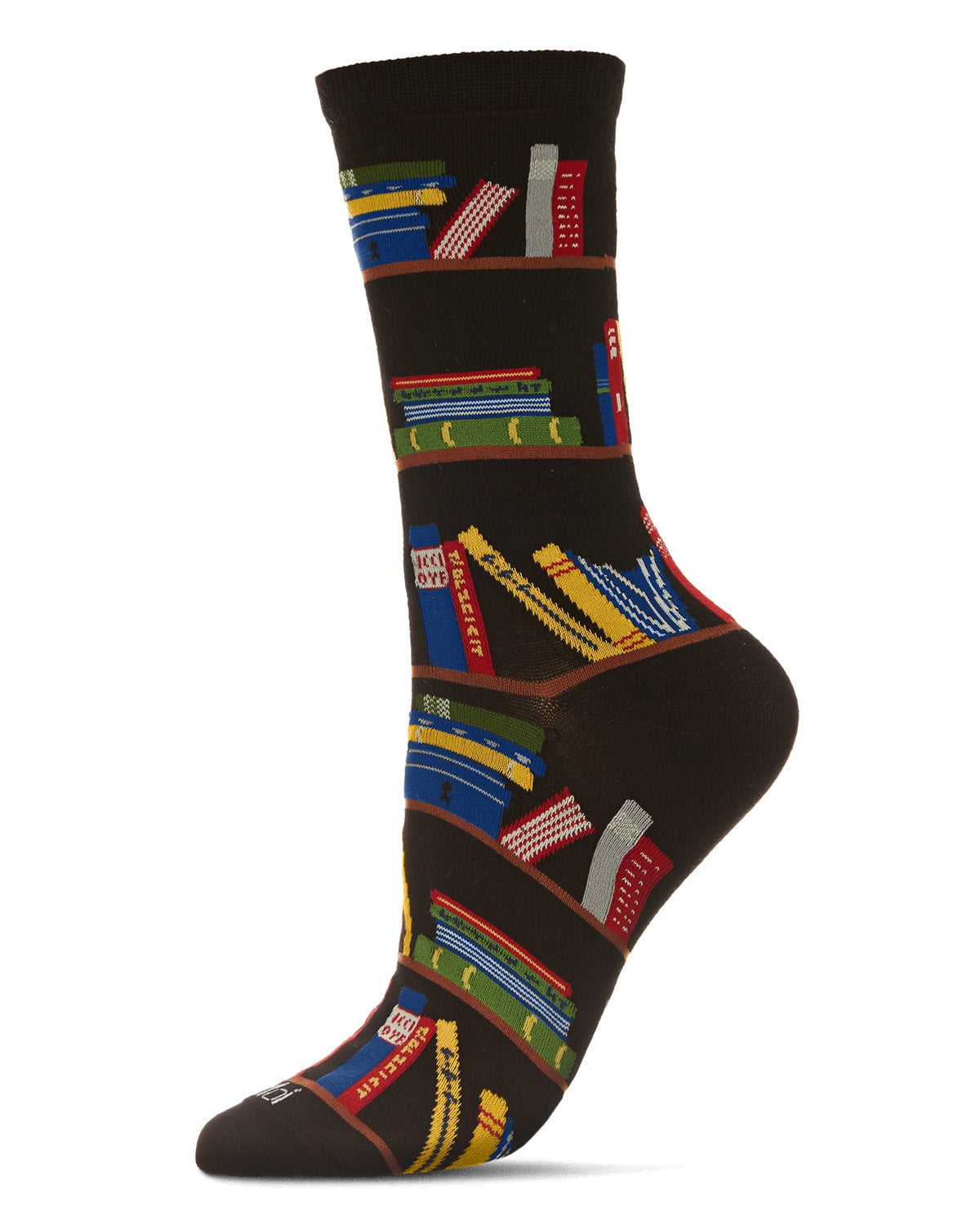 MeMoi Let's Read Bookshelf Bamboo Blend Crew Sock - Mens - Male ...