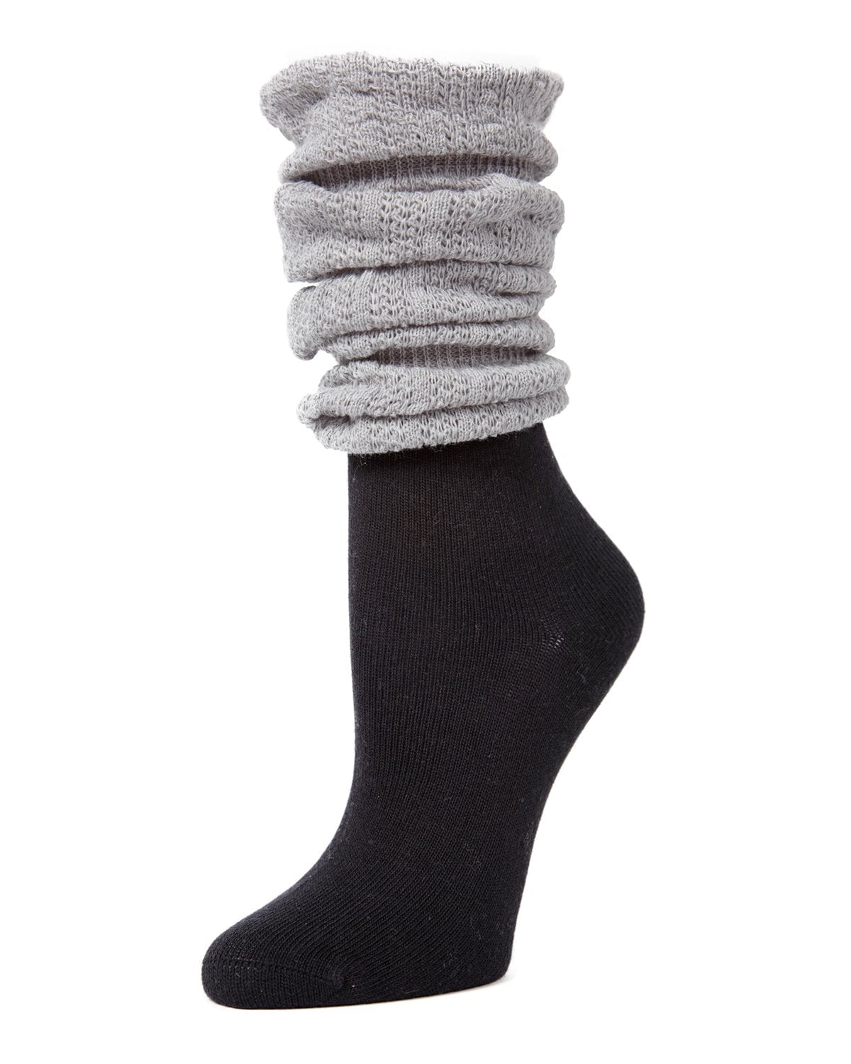 MeMoi Linear Scrunch Cotton Blend Crew Socks - Womens - Female (9-11 ...