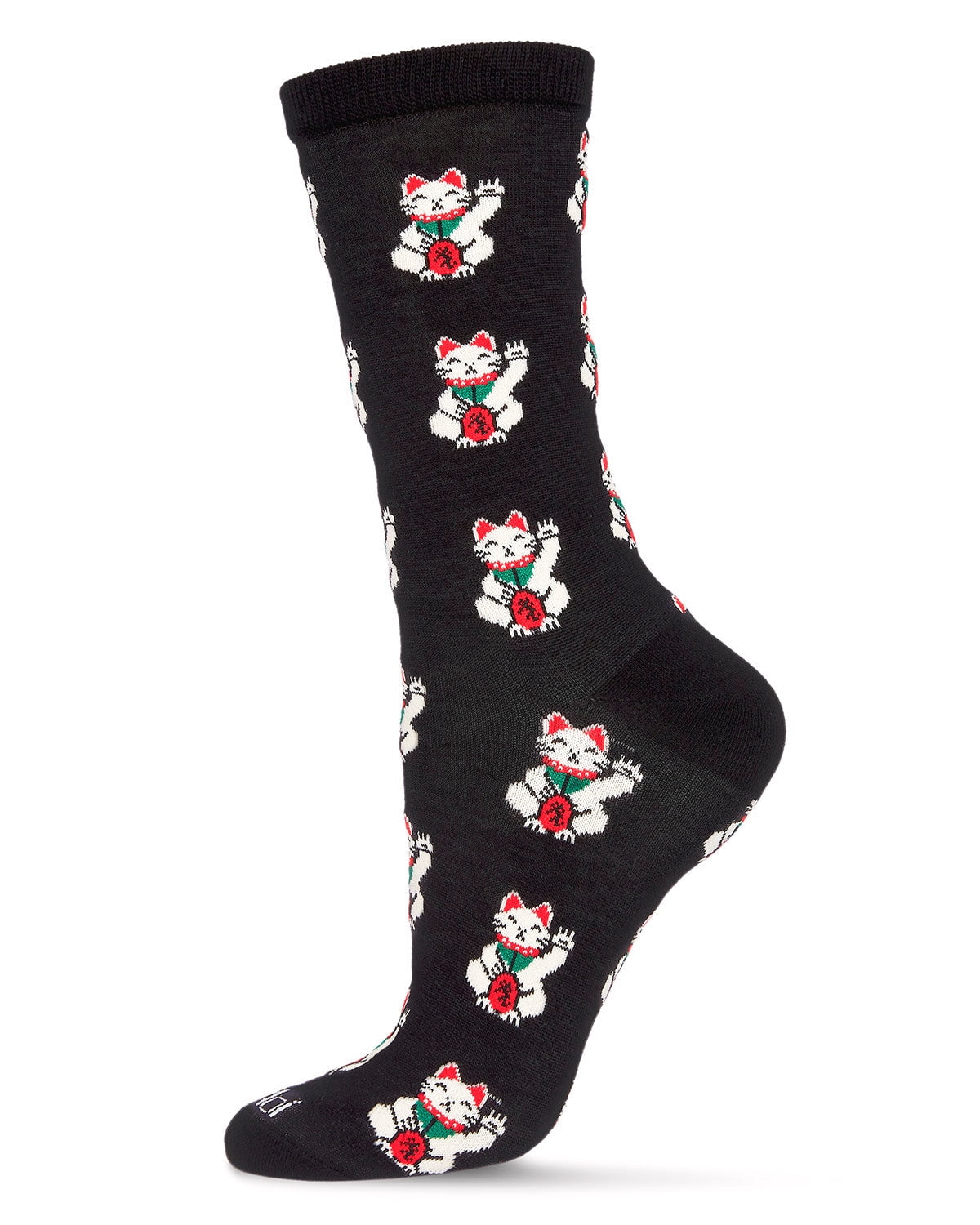 MeMoi Maneki-Neko Bamboo Blend Crew Socks - Womens - Female, 9-11 ...