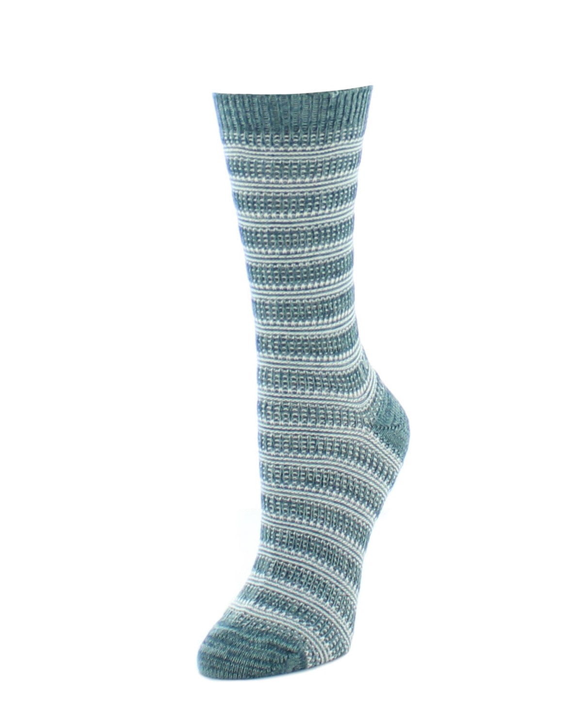 MeMoi Marled Stripe Fuzzy Cotton Blend Boot Socks - Womens - Female ...