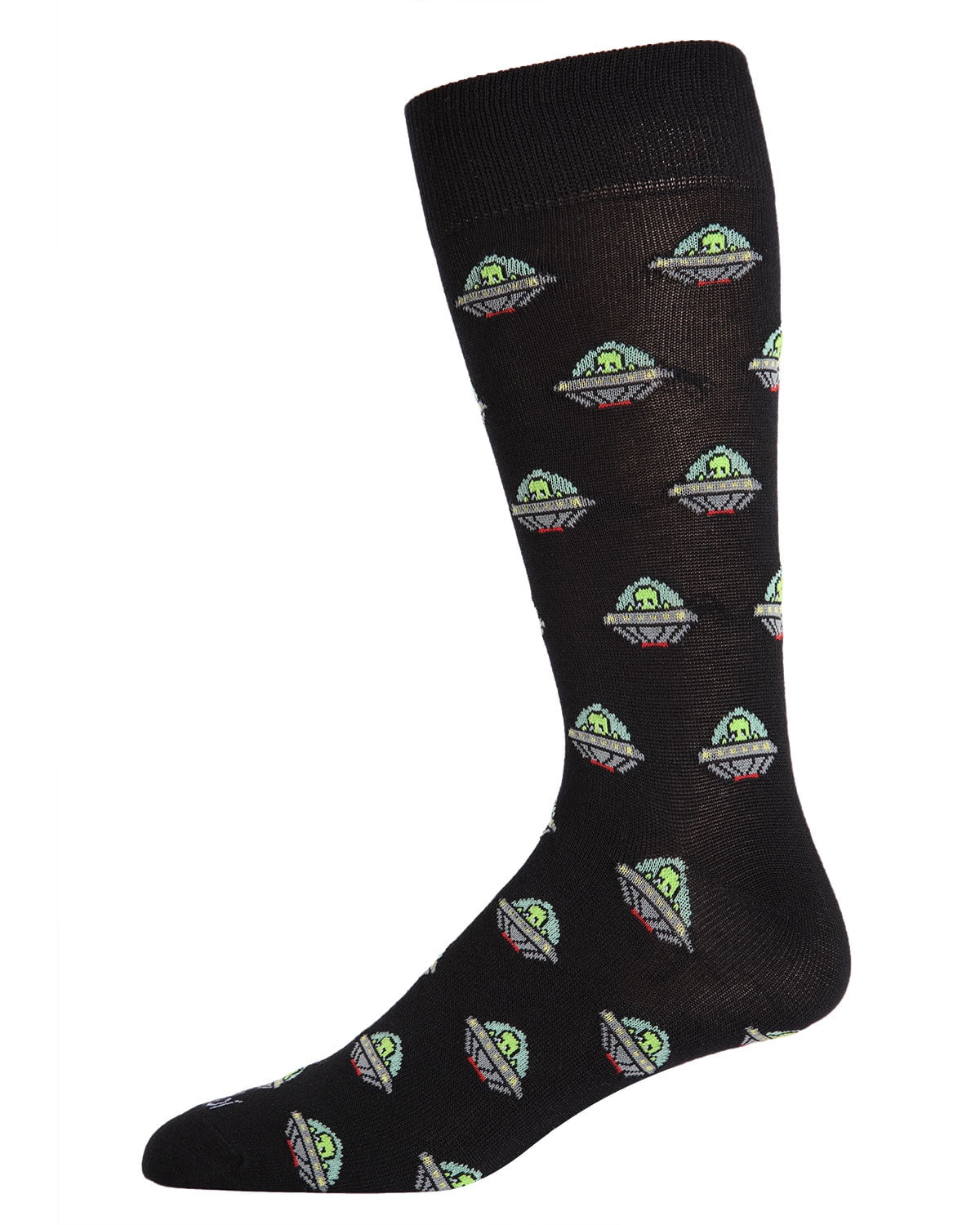 MeMoi Men's Alien Invasion Bamboo Blend Novelty Crew Sock - Mens - Male ...