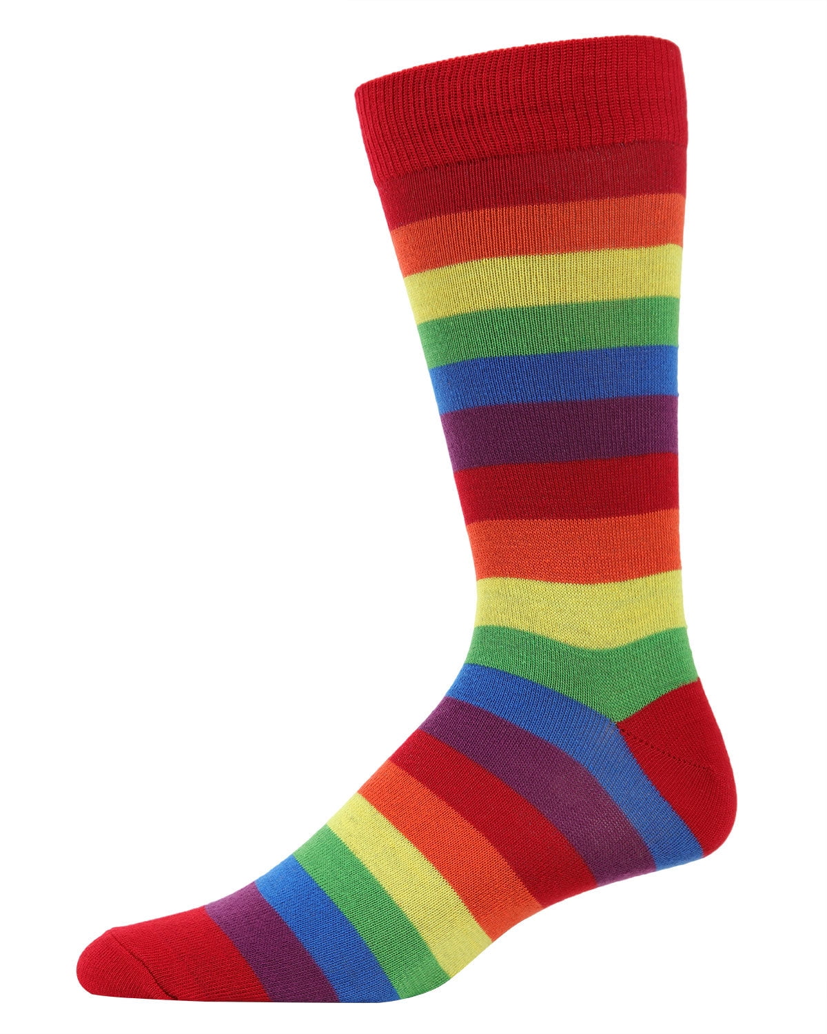 MeMoi Men's Colors of the Rainbow Bright Stripe Crew Sock - Mens - Male ...