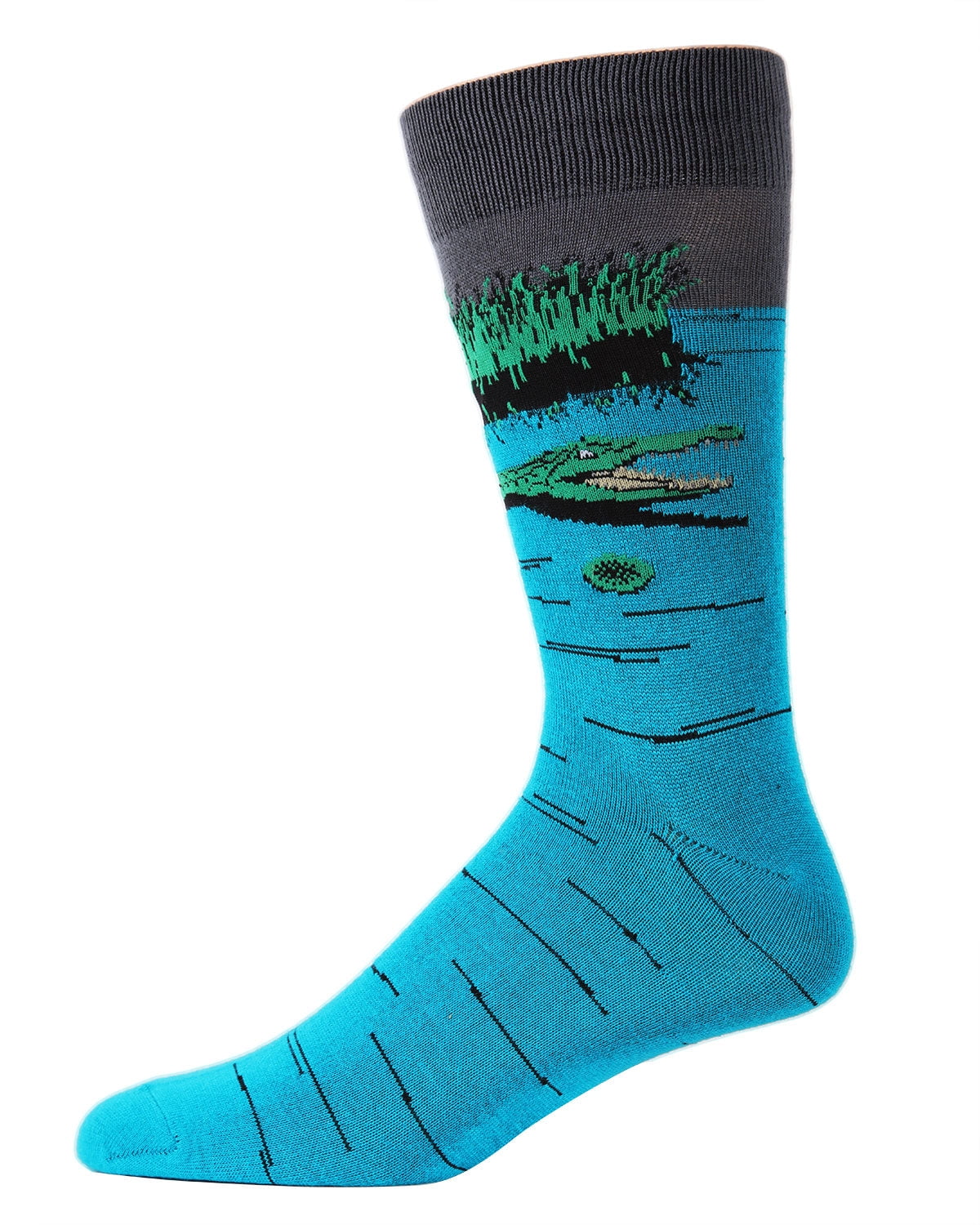 MeMoi Men's Later Alligator Bamboo Blend Novelty Crew Sock - Mens ...