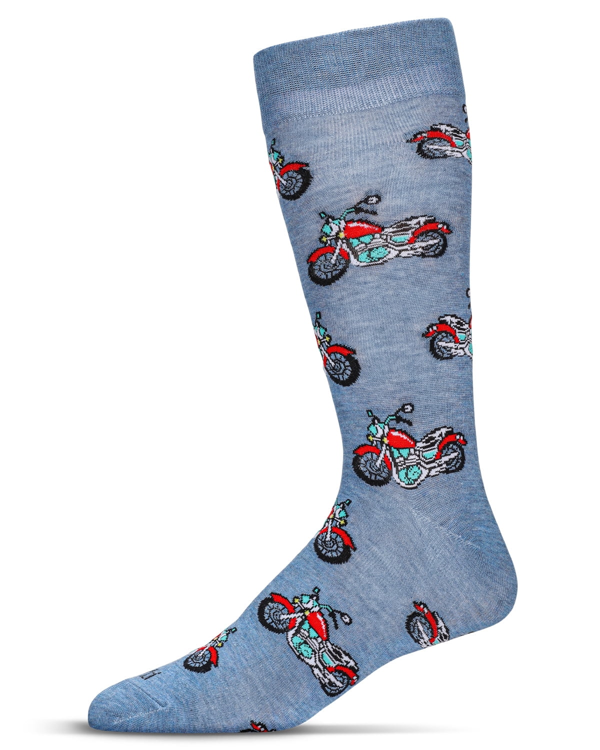 MeMoi Men's Motorcycles Bamboo Crew Socks - Mens - Male, 10-13, Denim ...