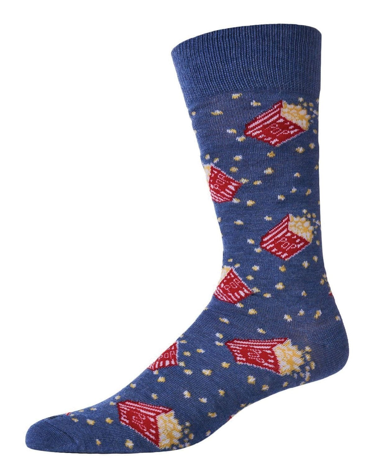 MeMoi Men's Pass The Popcorn Bamboo Blend Novelty Crew Sock - Mens ...