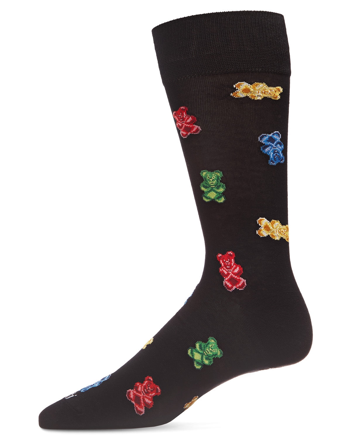 MeMoi Men's Yummy Gummy Bears Bamboo Blend Novelty Crew Sock - Mens ...