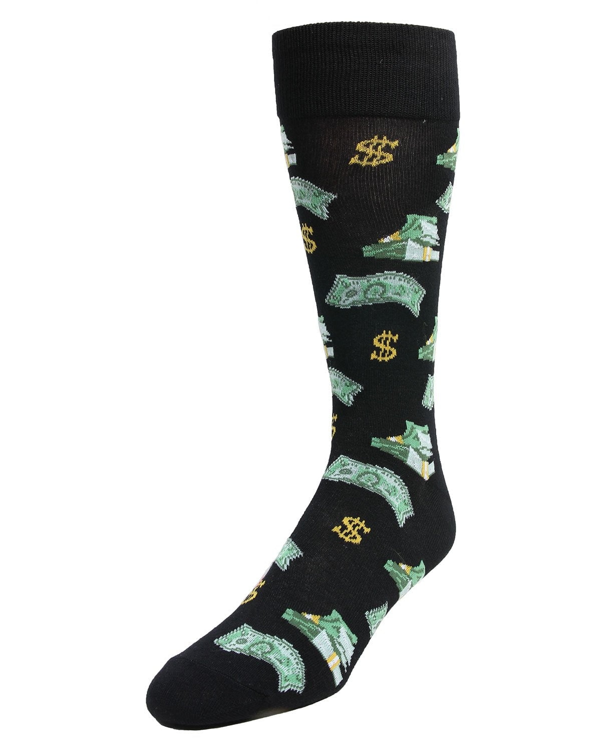 MeMoi Money Bags Cash Print Bamboo Blend Men's Crew Socks - Mens - Male ...