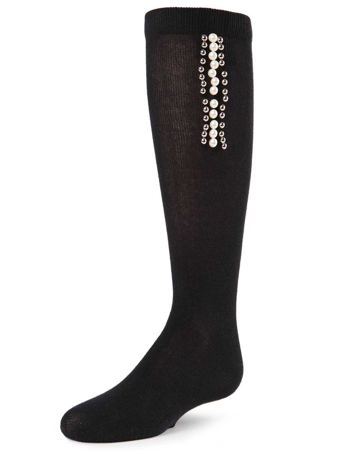 MeMoi Pearls and Stripes Jeweled Knee High Socks - Girls - Female ...