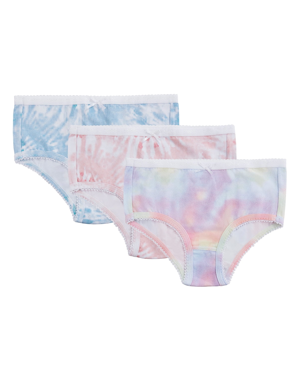 MeMoi Printed Cotton Briefs 3 Pack - Girls - Female (4, Blue Tie Dye ...
