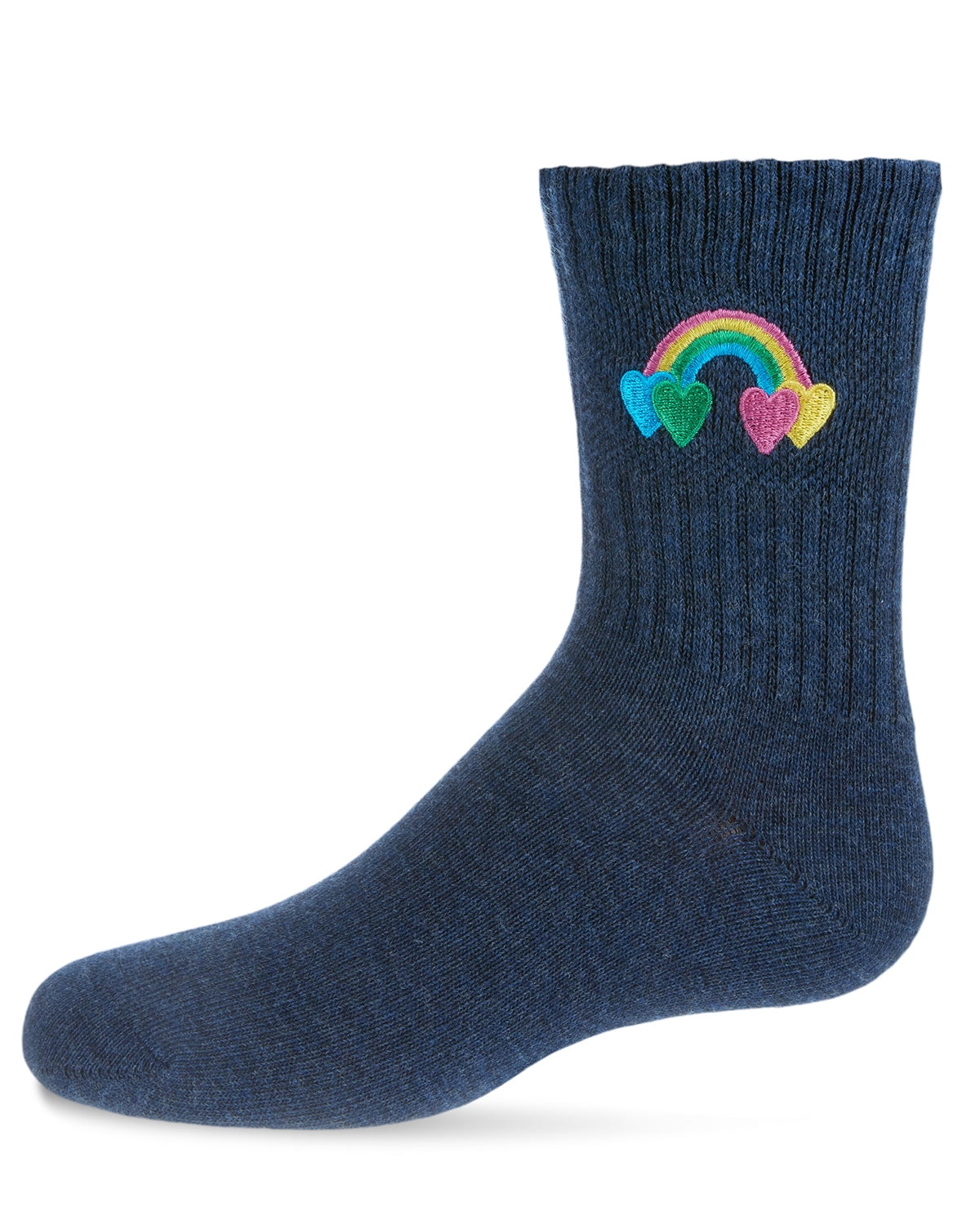 MeMoi Rainbow Patch Kids Cotton Blend Crew Sock - Girls - Female ...