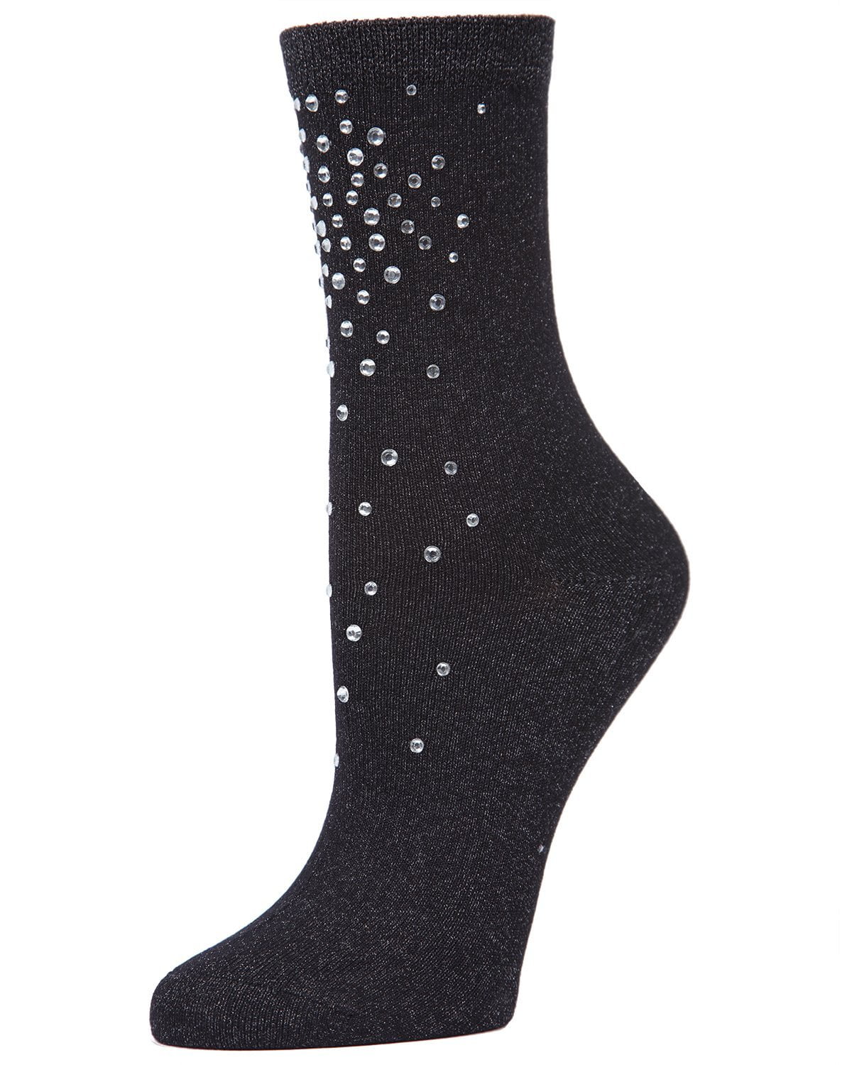 MeMoi Rhinestone Cascade Crew Sock | Women's Fashion Crew Socks One ...