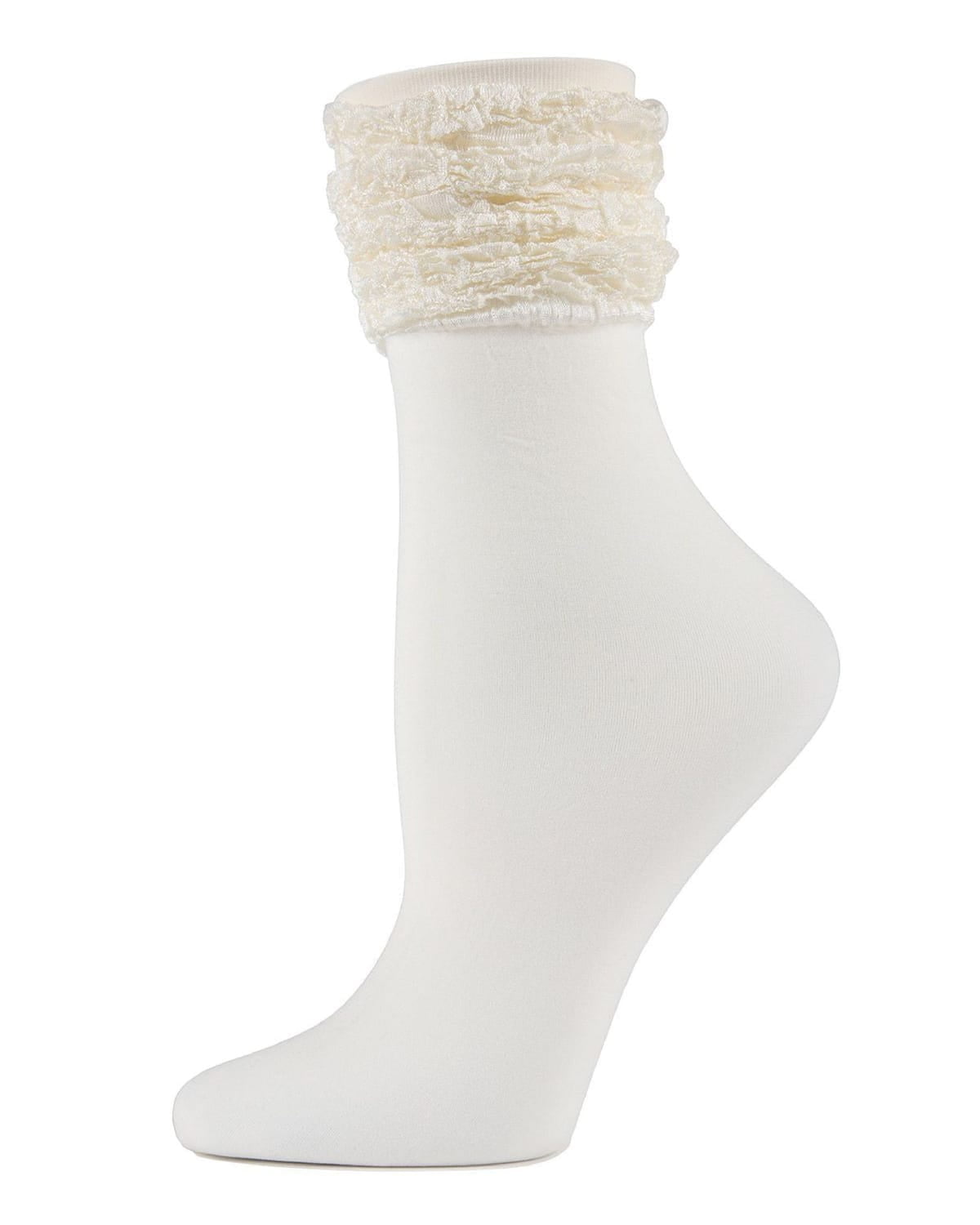 MeMoi Romantic Ruffle Shimmer Ankle Socks - Mens - Male - Walmart.com