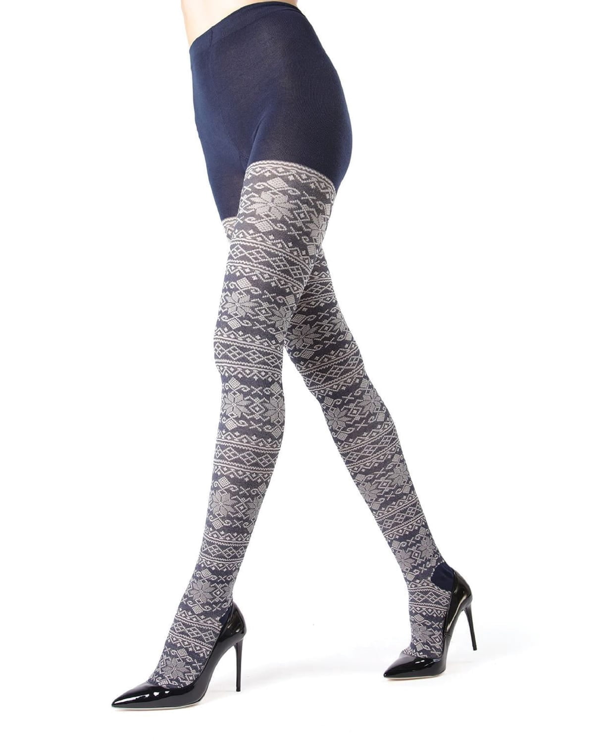 MeMoi Selbu Sky Geometric Sweater Tights - Womens - Female - Walmart.com