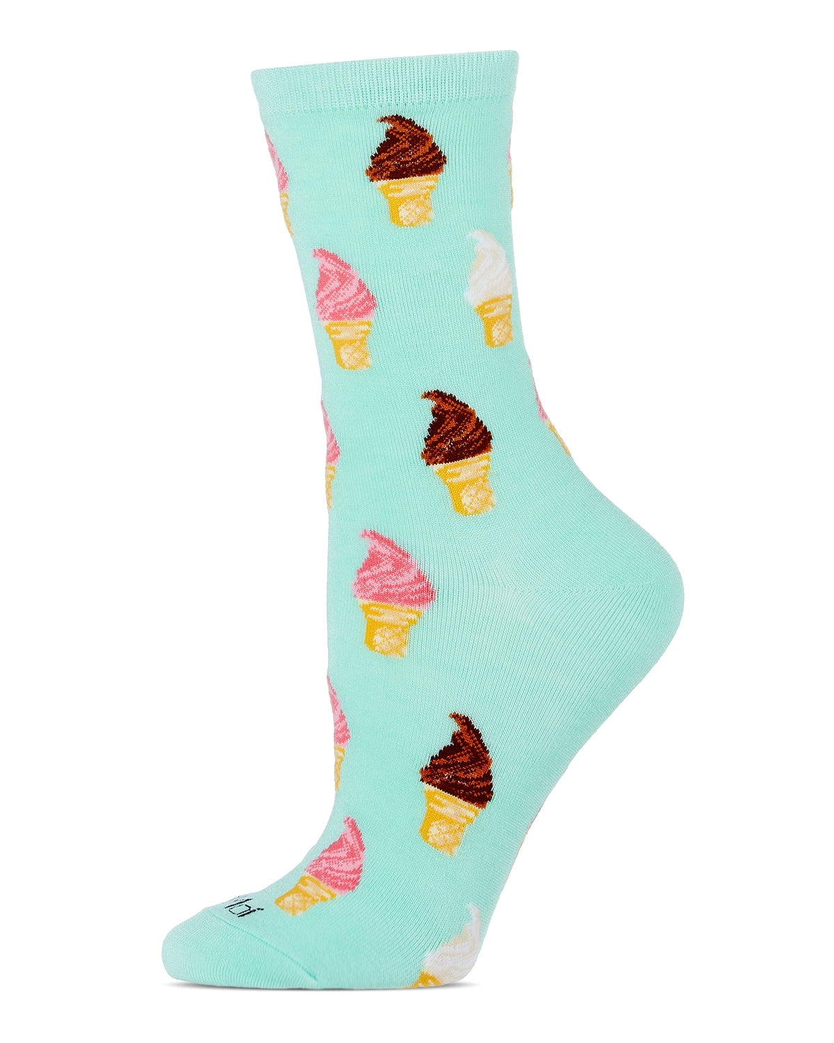 MeMoi Soft Serve Cones Bamboo Blend Crew Socks - Womens - Female ...