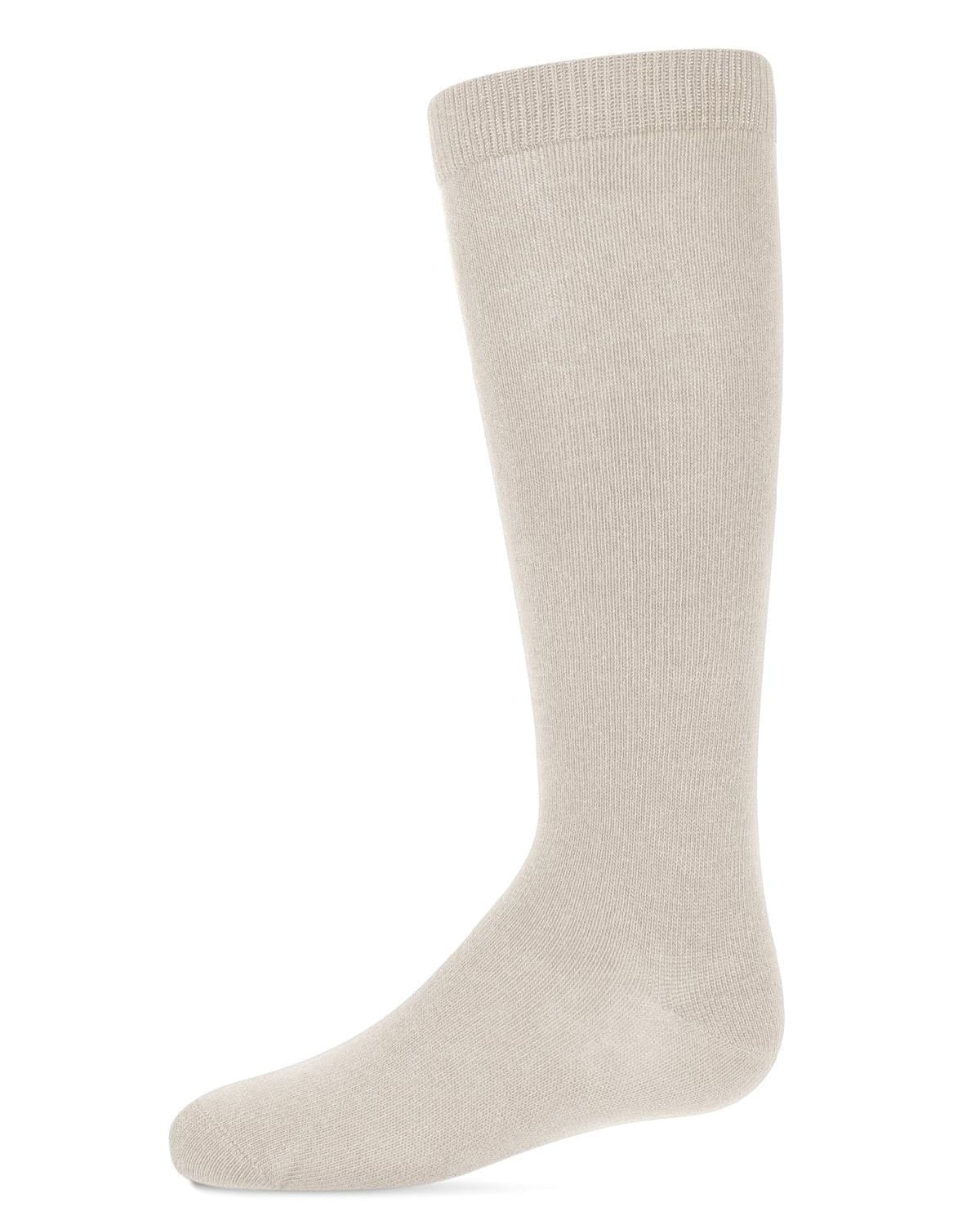 MeMoi Ribbed Classic Cotton-Rich Solid-Color Knee High Sock - Girls ...