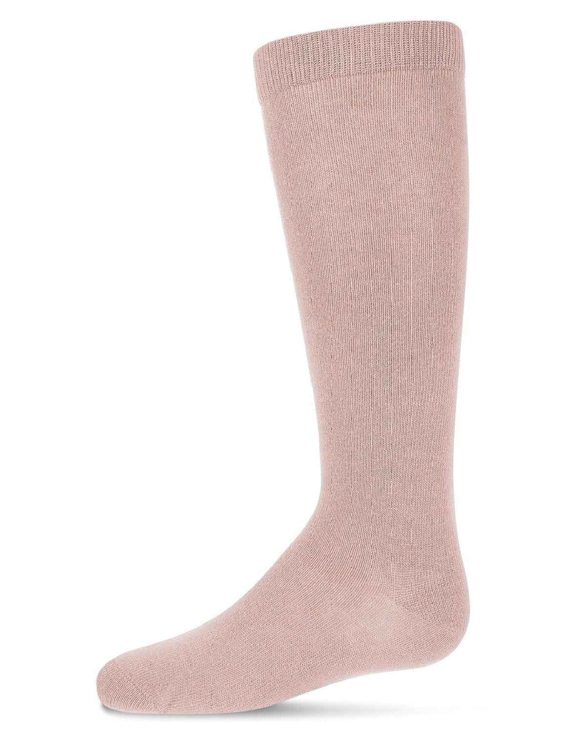 MeMoi Ribbed Classic Cotton-Rich Solid-Color Knee High Sock - Girls ...