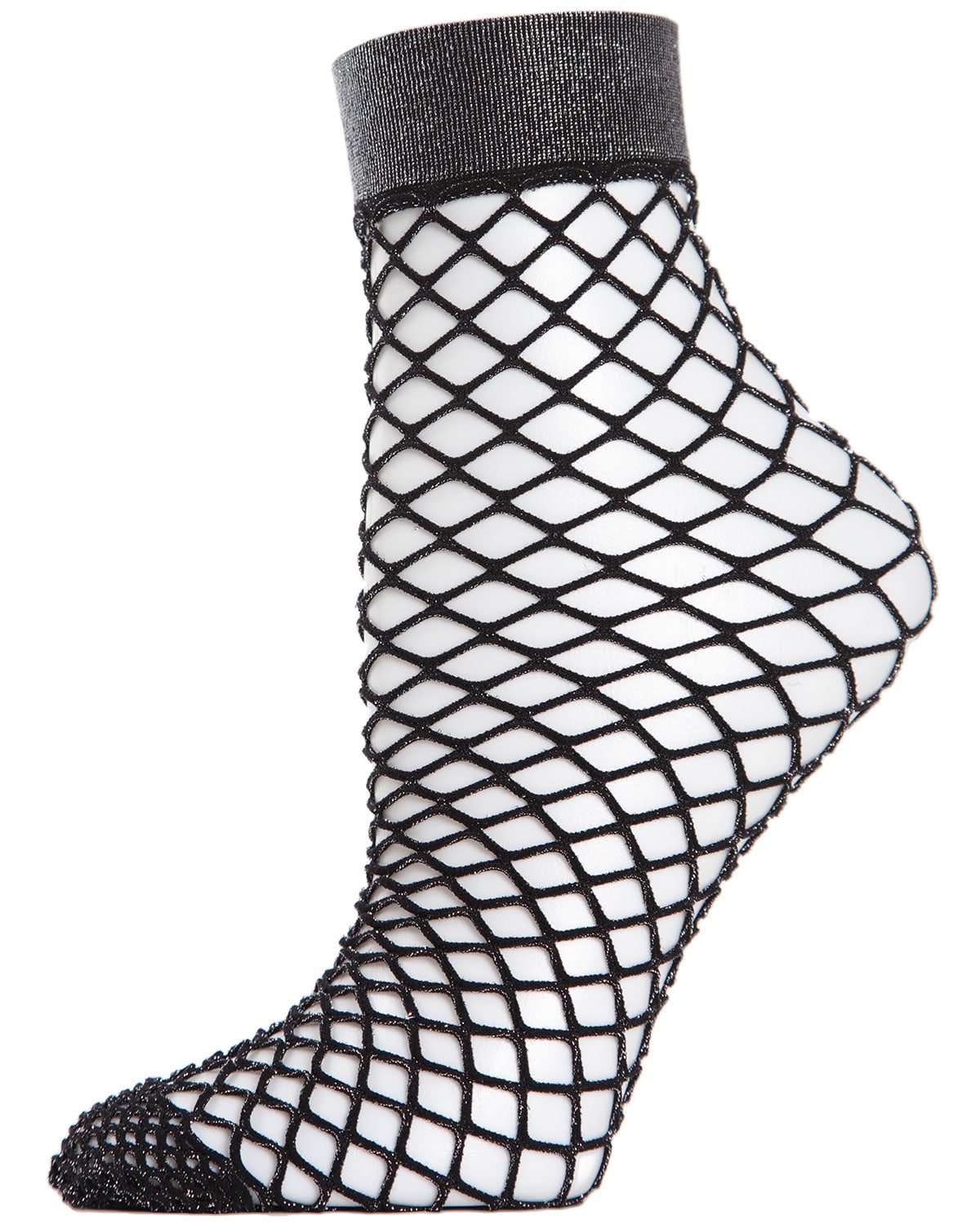 MeMoi Women's All Net Shimmery Glitter Fishnet Anklet Sock - Mens ...