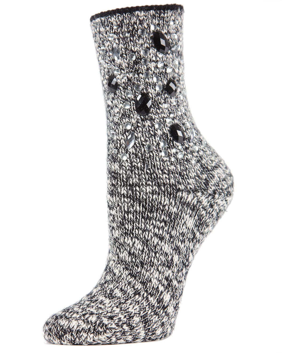 MeMoi Women's Bejeweled for Joy Marl Combed Cotton Crew Sock - Womens ...