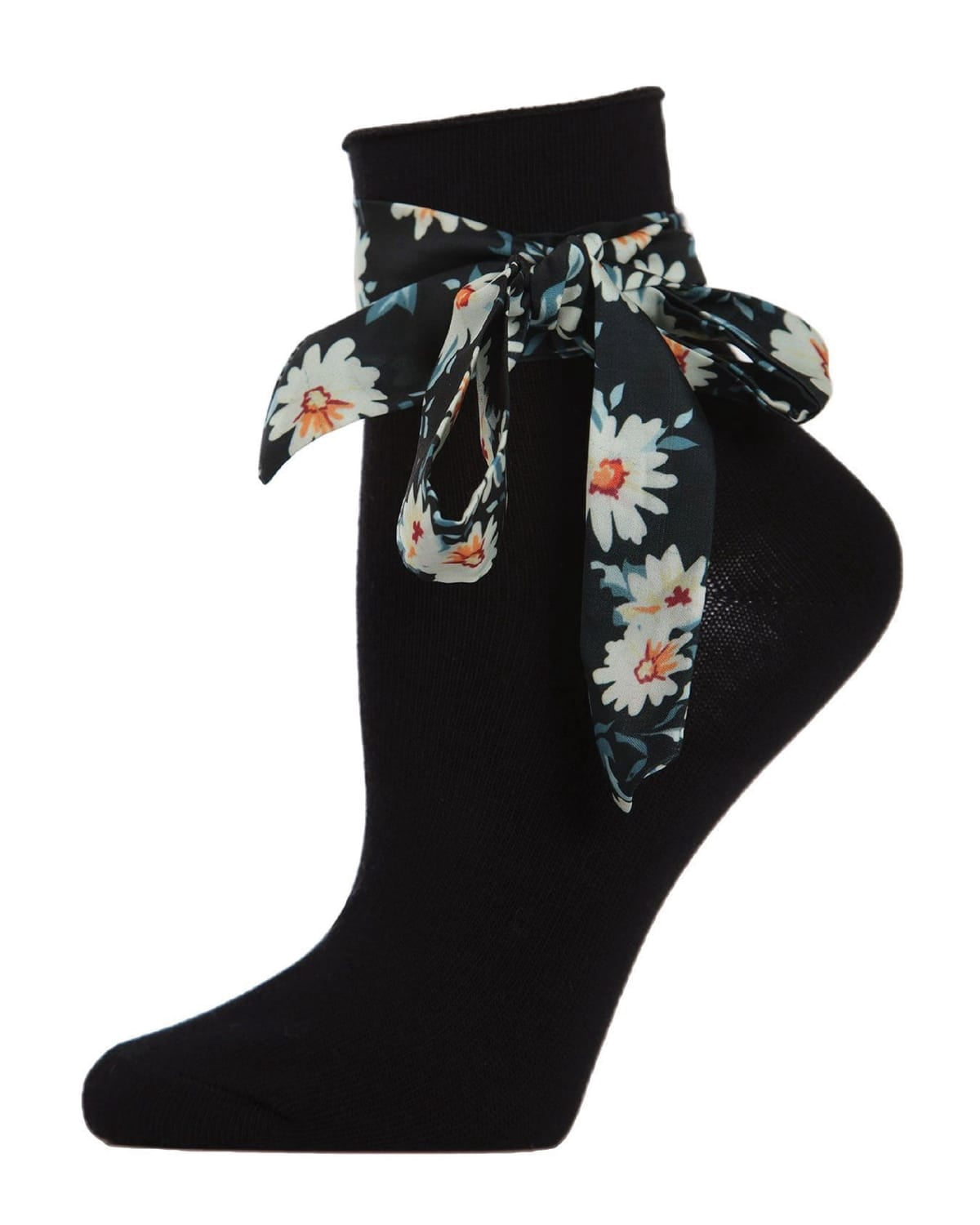 MeMoi Women's Bonny Floral Ribbon Cotton Blend Anklet Sock - Mens ...