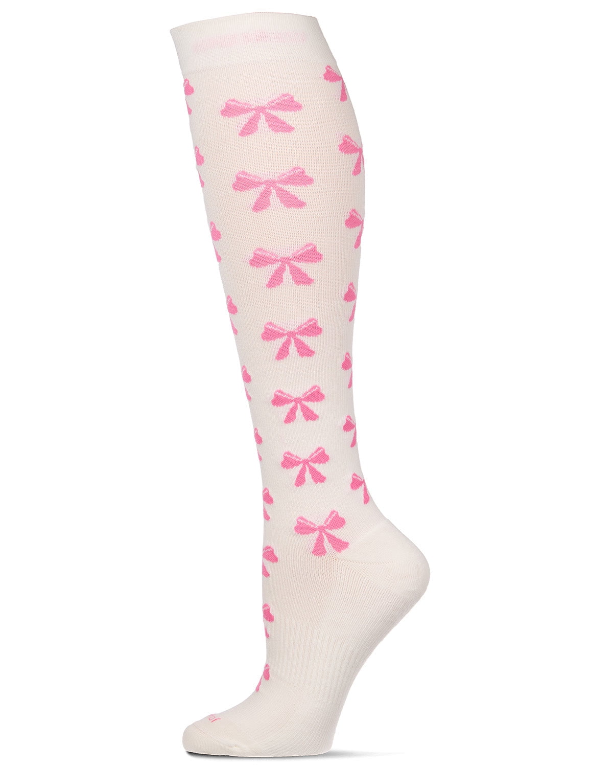 MeMoi Women's "Bows" Cotton-Blend 18-20 mmHg Graduated Compression Sock ...