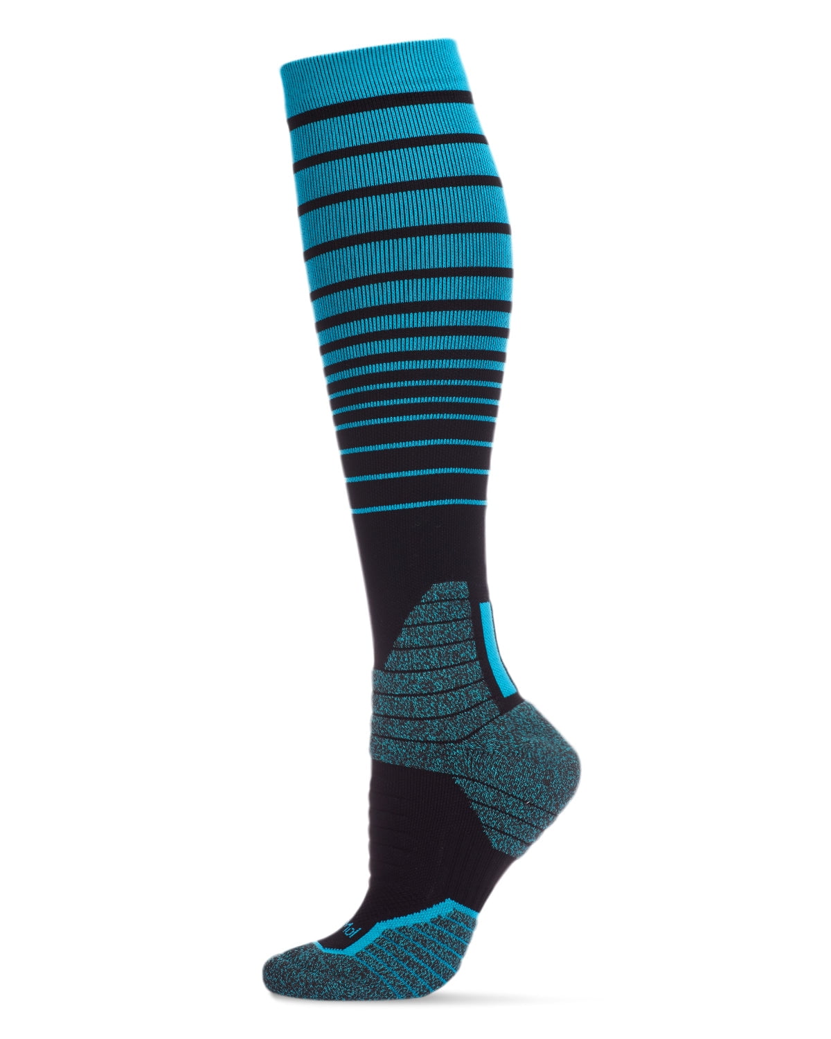 MeMoi Women's Gradient Stripe Performance Knee High Nylon Moderate ...