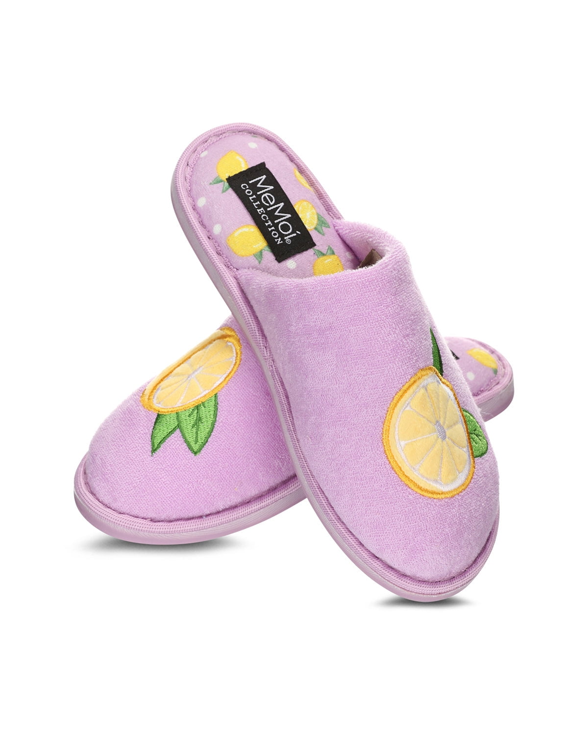 MeMoi Women's Lemons Terry Slide Slippers - Womens - Female - Walmart.com