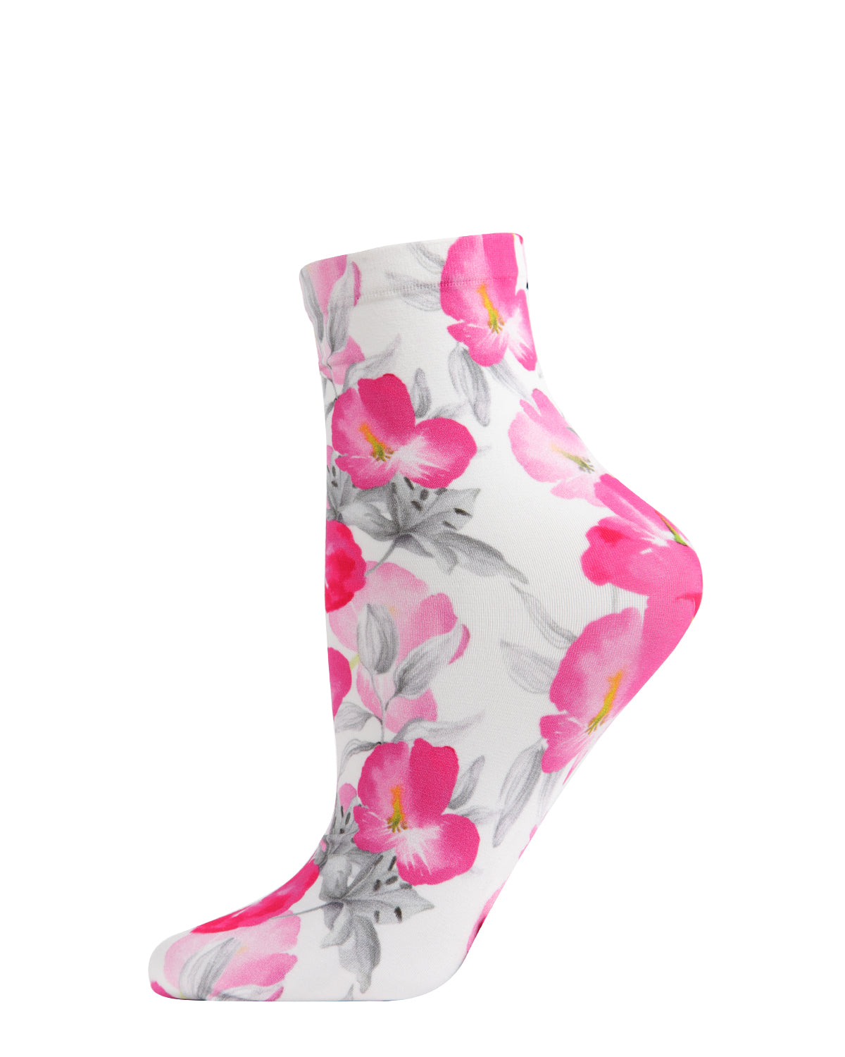 MeMoi Women's Pink Pansy Floral Printed Anklet Sock - Mens - Male ...