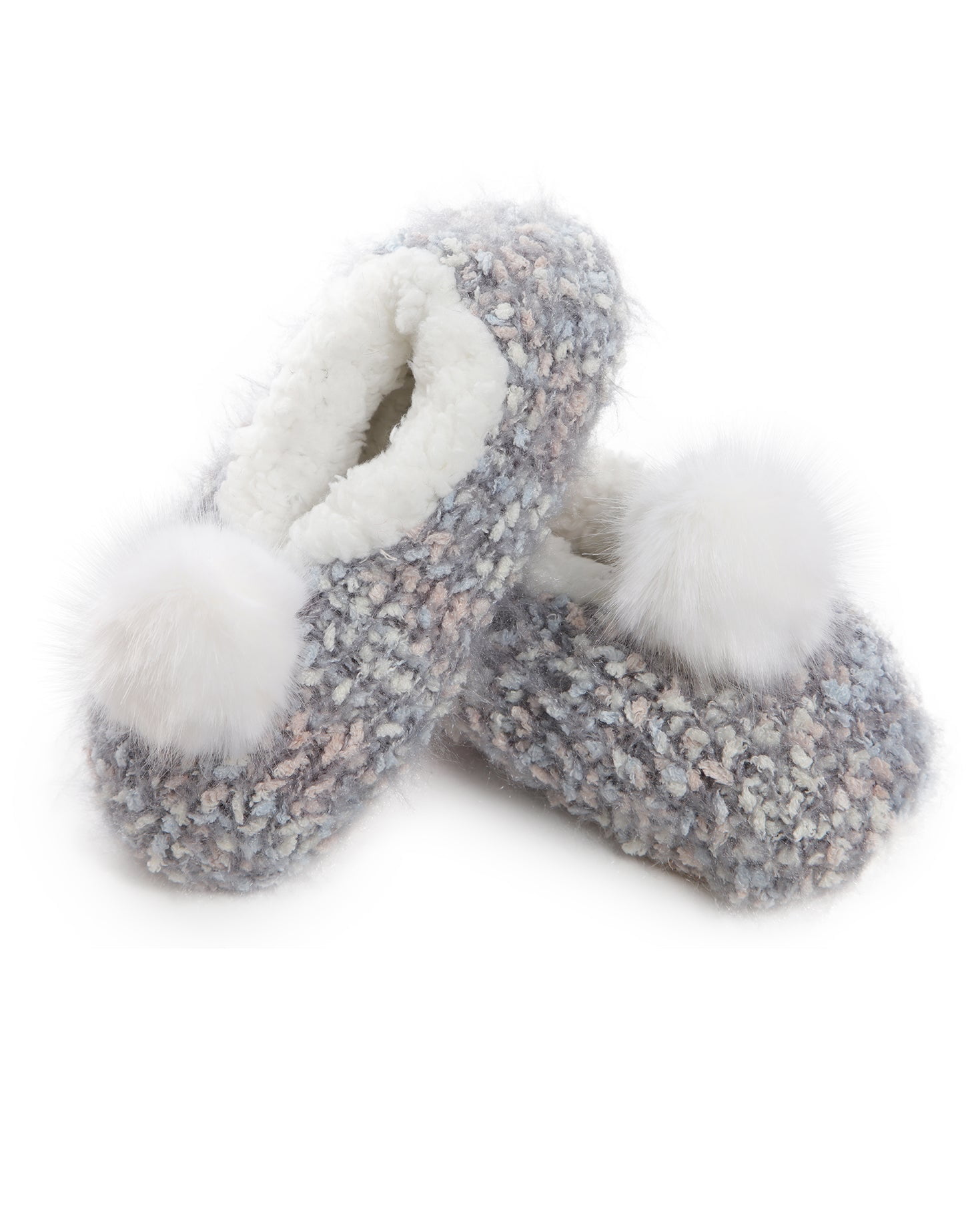 MeMoi Women's Plush Lined Pom-Pom Knit Slipper - Mens - Male - Walmart.com
