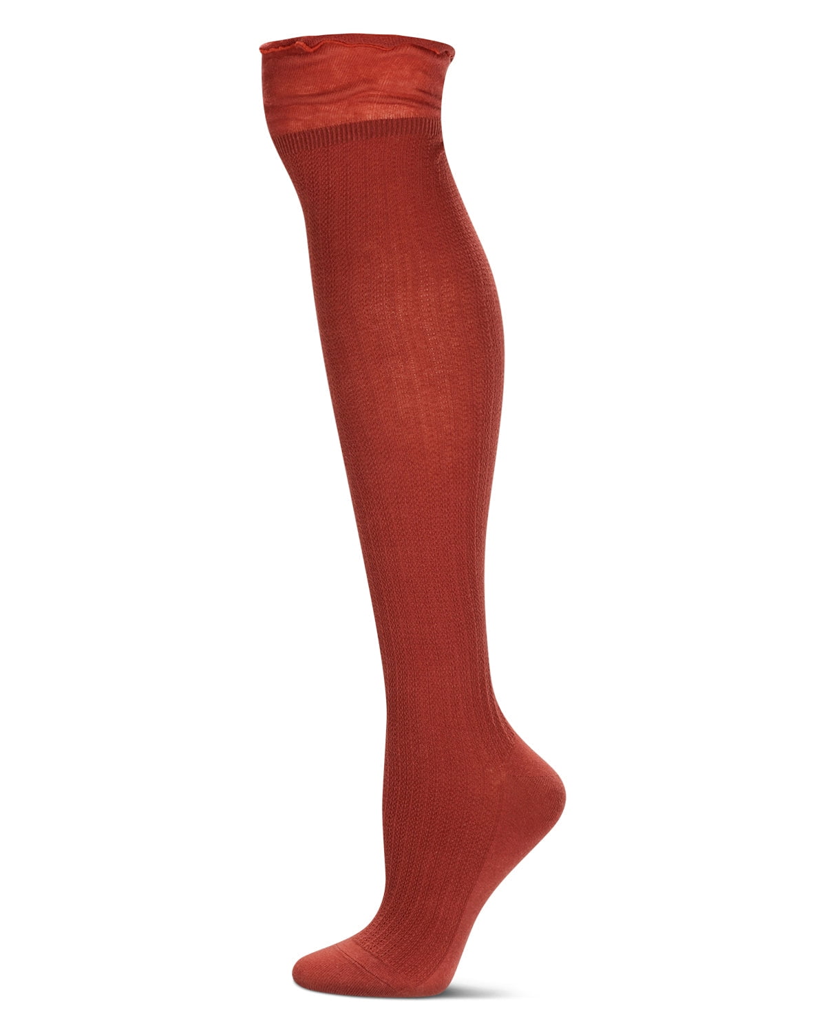 MeMoi Women's Ruffle Rib Over The Knee Socks - Womens - Female ...