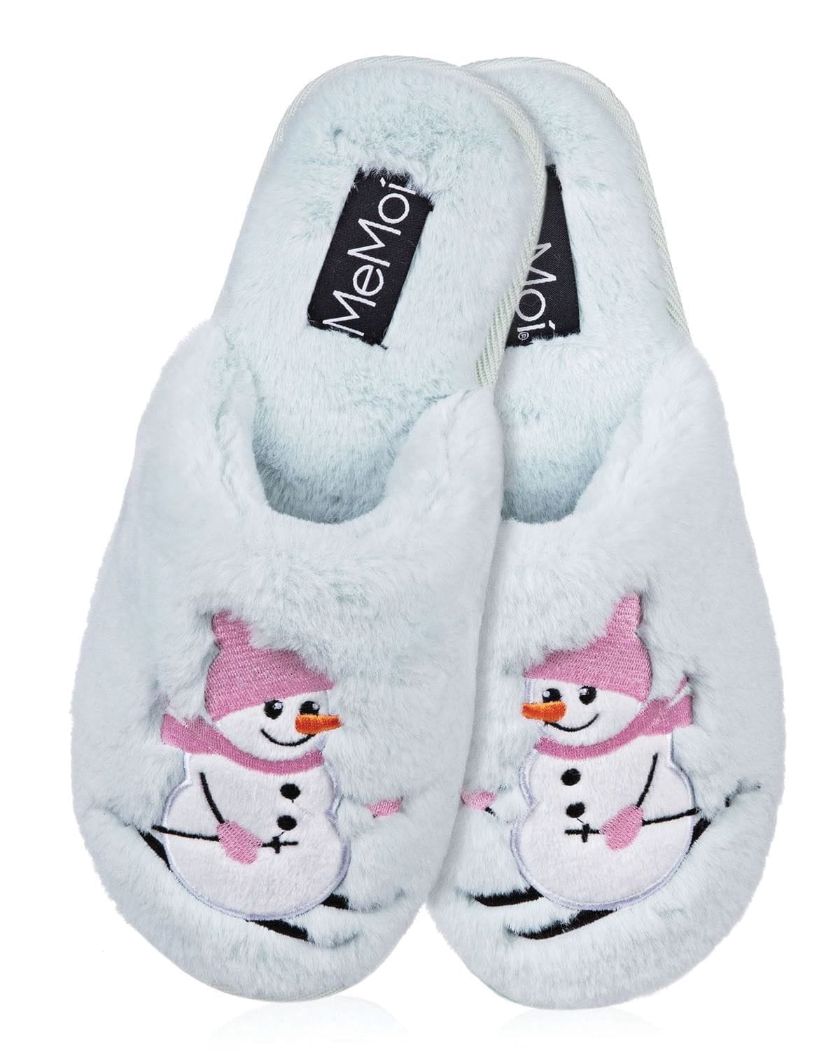 MeMoi Women's Snowman Ski-Sons Hard Bottom Plush Slippers - Womens ...