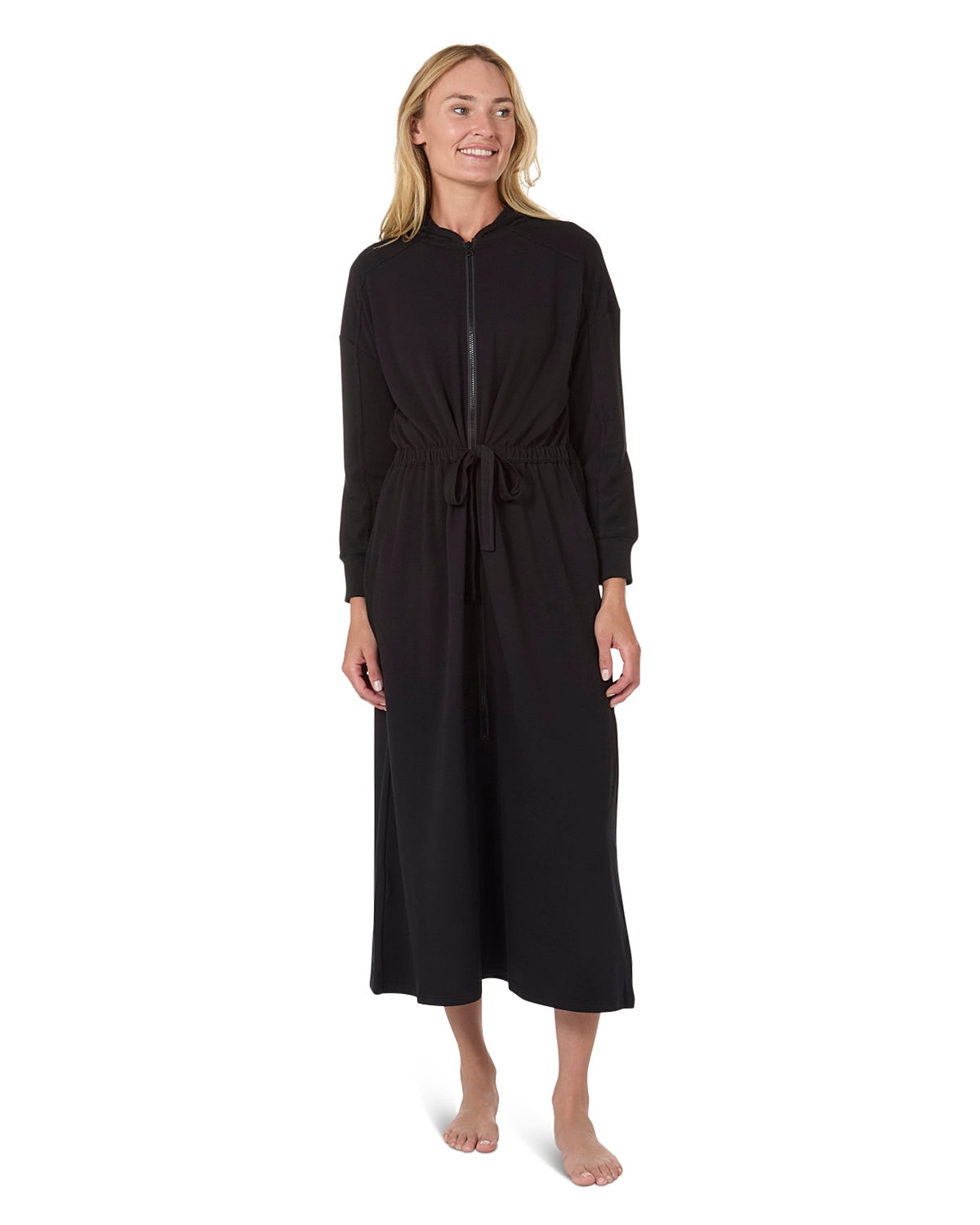 MeMoi Women's Hooded Step-In Half-Zip Robe - Womens - Female - Walmart.com