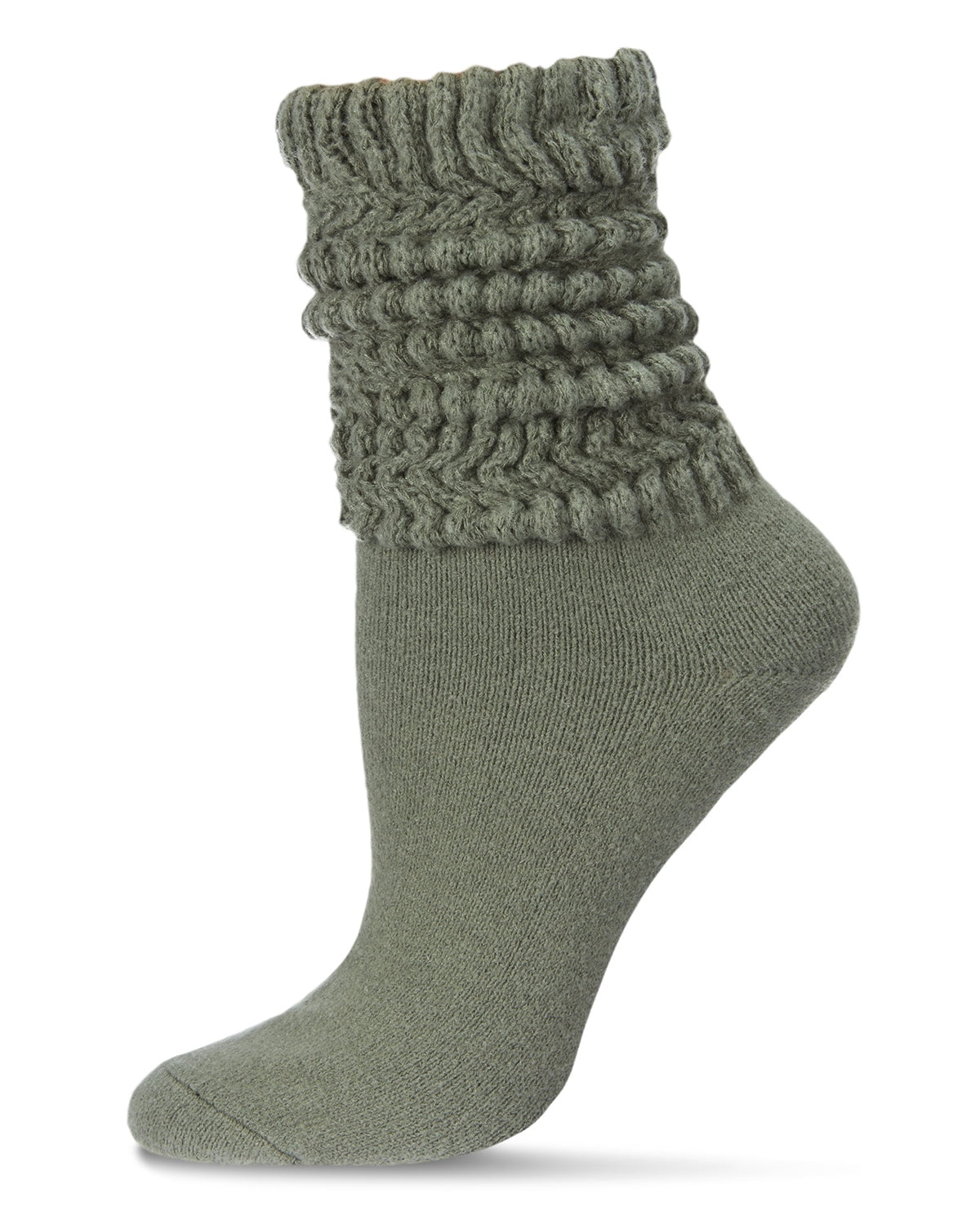 MeMoi Women's Wide Ribbed Cotton Blend Slouch Crew Socks - Womens ...