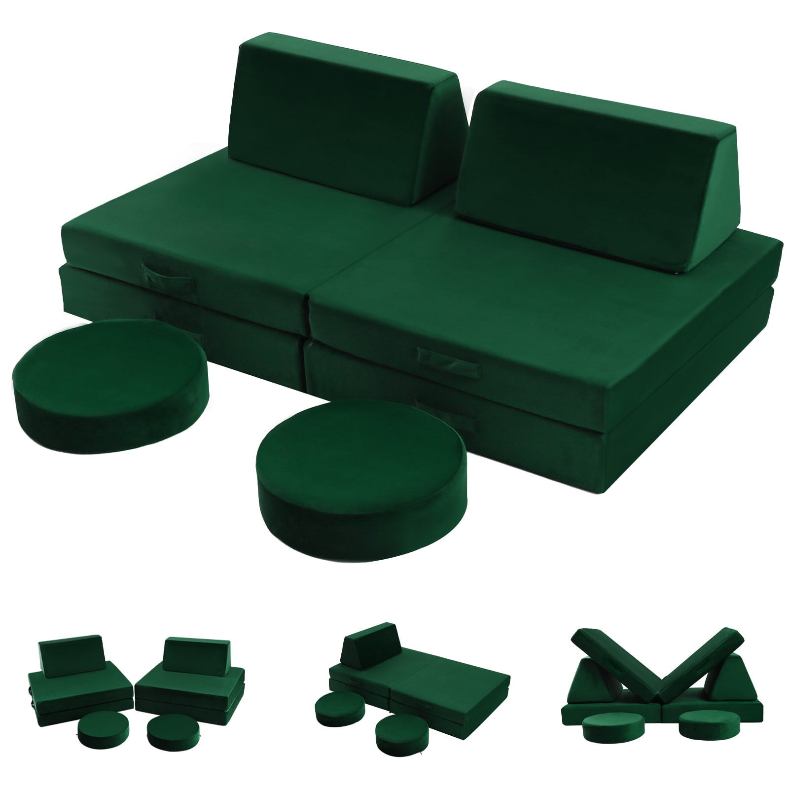 MeMoreCool Kids Couch Sofa Modular Toddler Couch for Bedroom Playroom ...