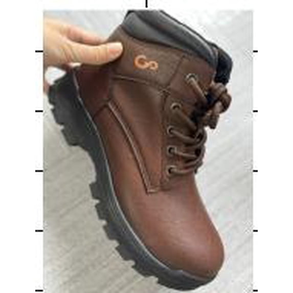 MeMoride Men's Steel Toe Shoes Work Boots Leather Slip-Resistant ...