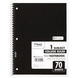 Mead 1-Subject Spiral Notebook [College Ruled]: 7-1/2 in. x 10-1/2 in ...