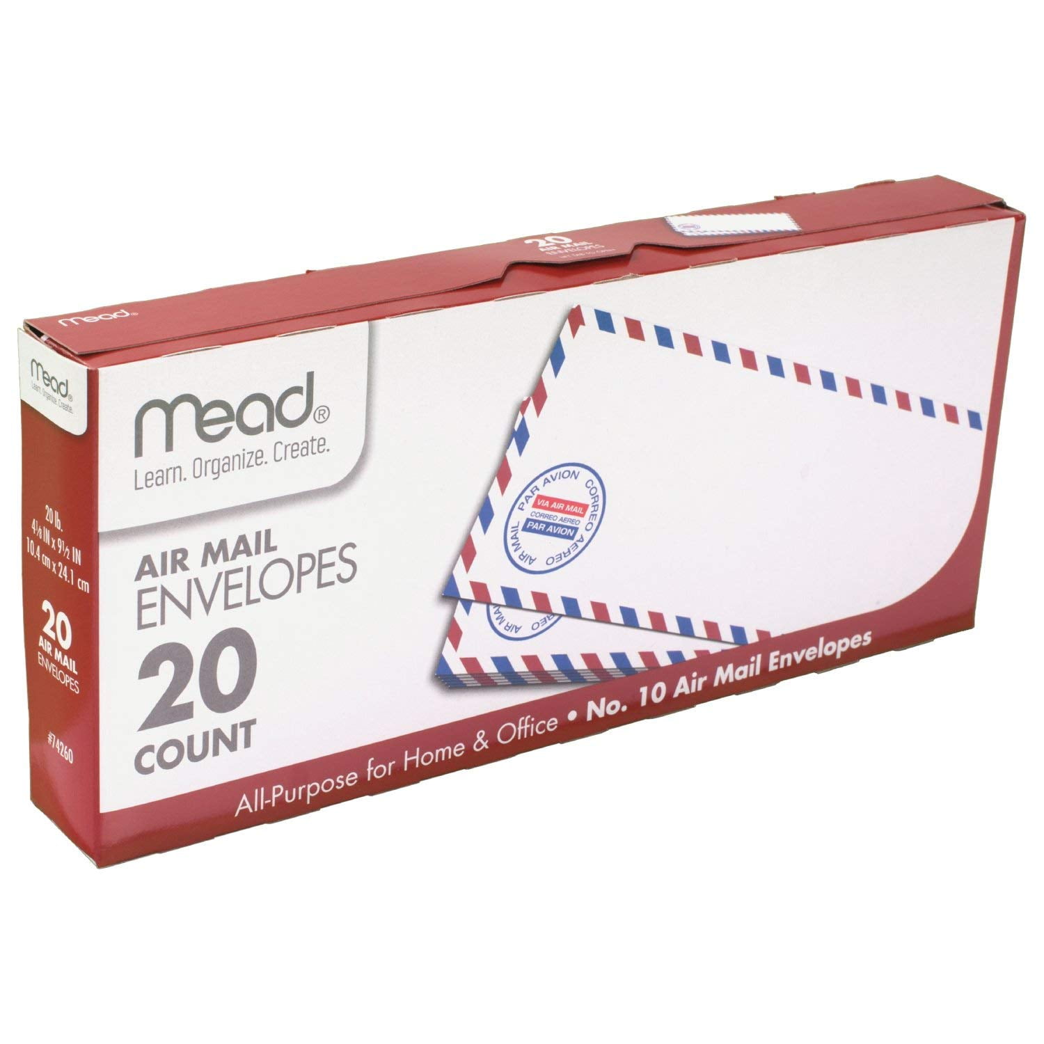 Mead #10 Airmail Envelopes 20 Count (74260) - Walmart.com