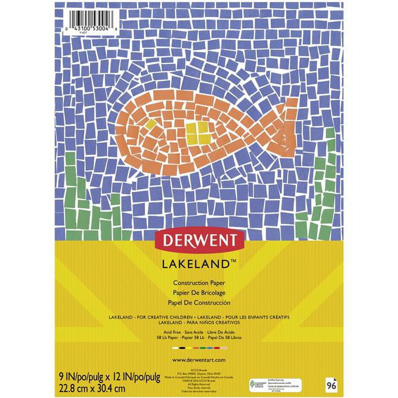 Mead 53004 9 x 12 in. 96 Sheet Derwent Lakeland Construction Paper ...