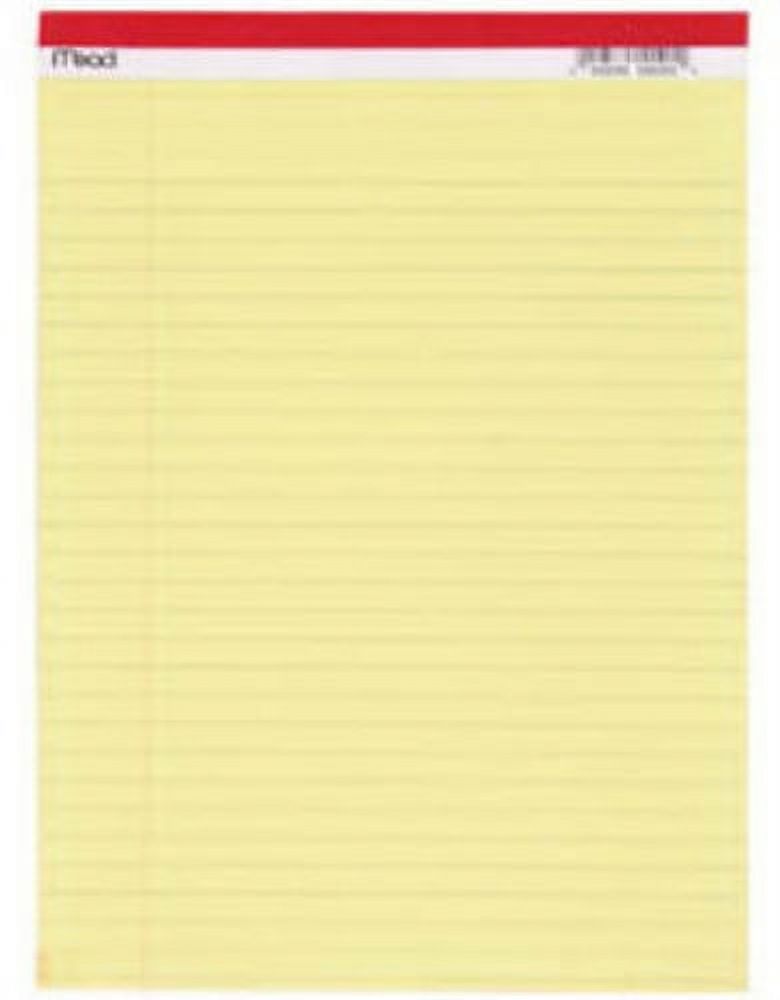 Mead 59610 Yellow Legal Pad, 8-1/2" x 11", 50-Count, Pack of 12 ...
