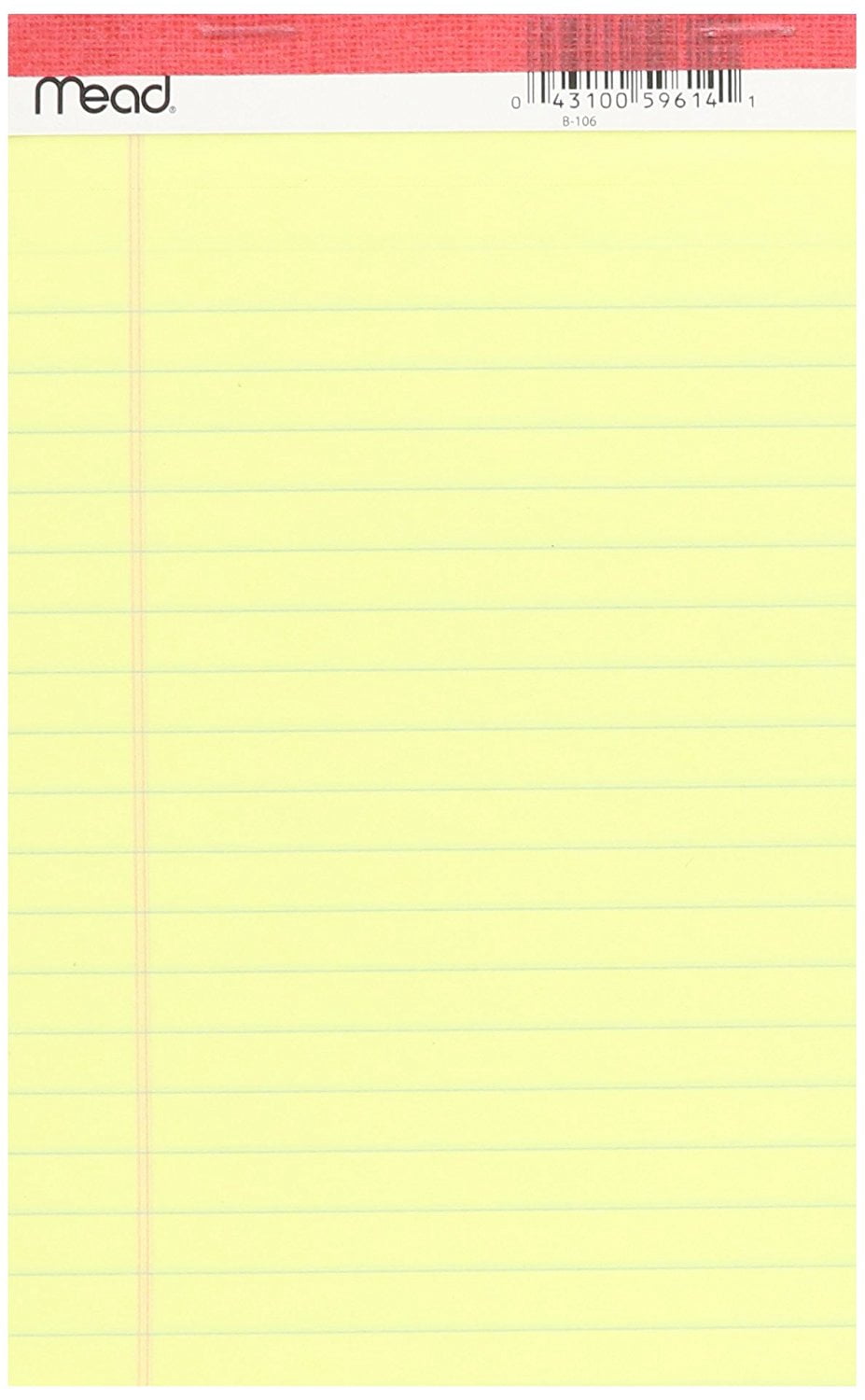 ACCO/MEAD 59614 50 Sheets 5" x 8" Yellow Legal Pad - Walmart.com