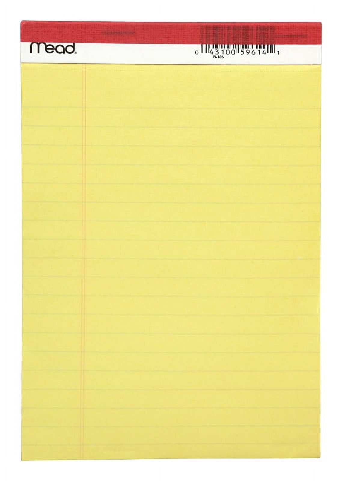 Mead 59614 5 x 8 in. Yellow Legal Pad- 50 Count- Pack of 12 - Walmart.com