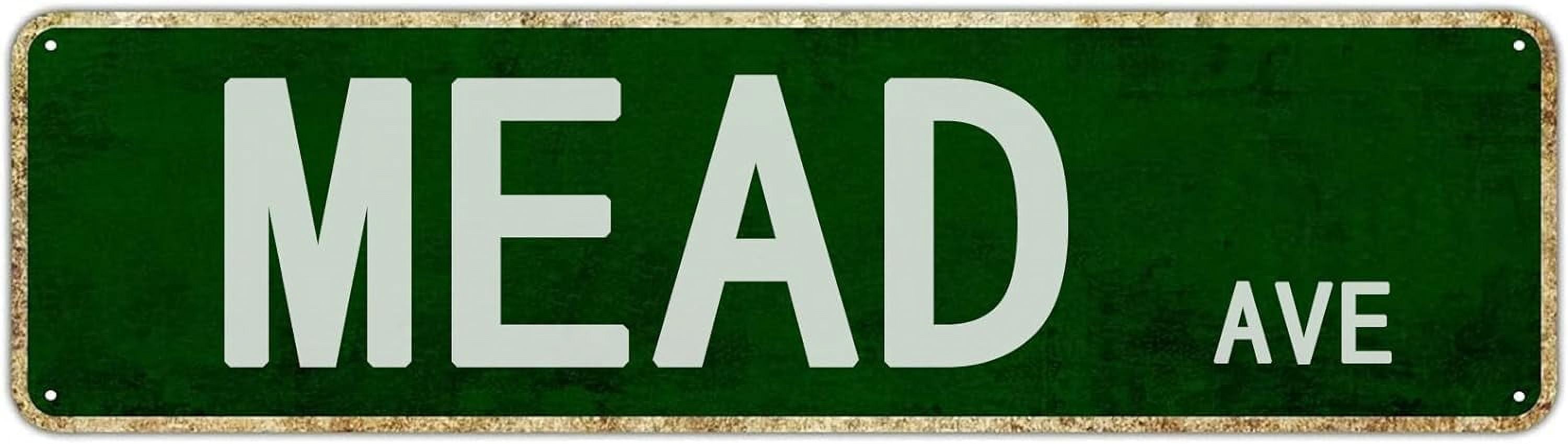 Mead Ave Vintage Signs Retro Tin Signs Art Plaque Aluminum Sign for ...