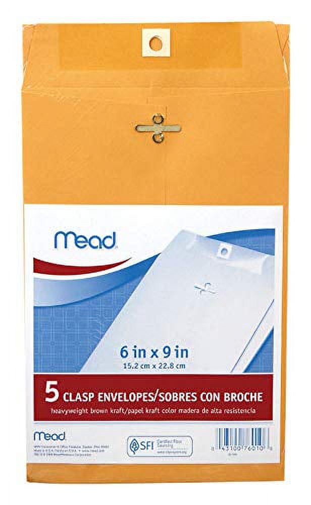 Mead Clasp Envelopes 6"X9", 5 Ct, 3 Pack - Walmart.com