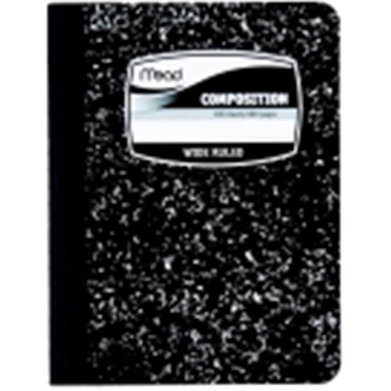 Mead Composition Book Mead Square Deal Black Marble Wide-Ruled, 100 ...
