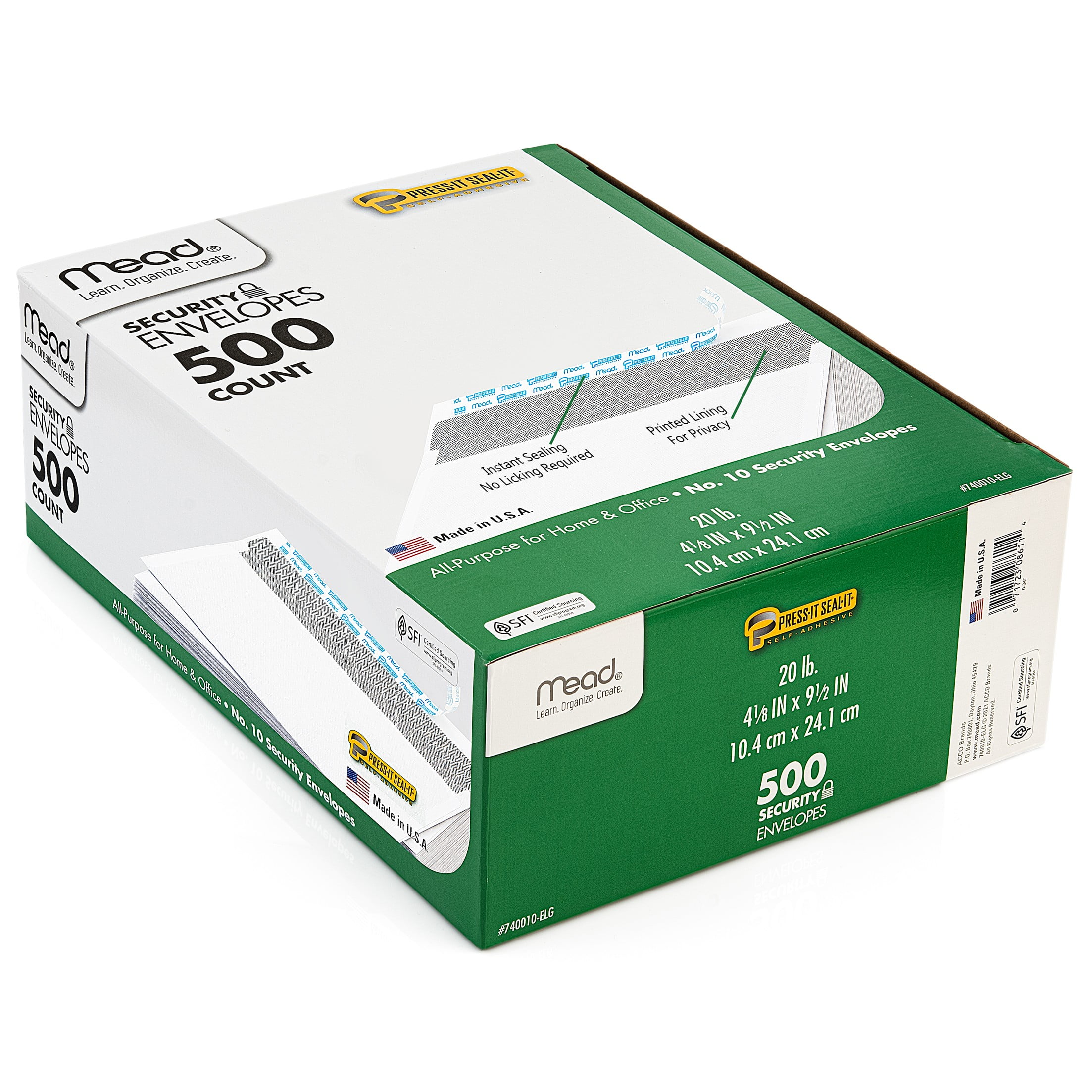 Mead Professional Business Correspondence Envelopes - Walmart Business ...